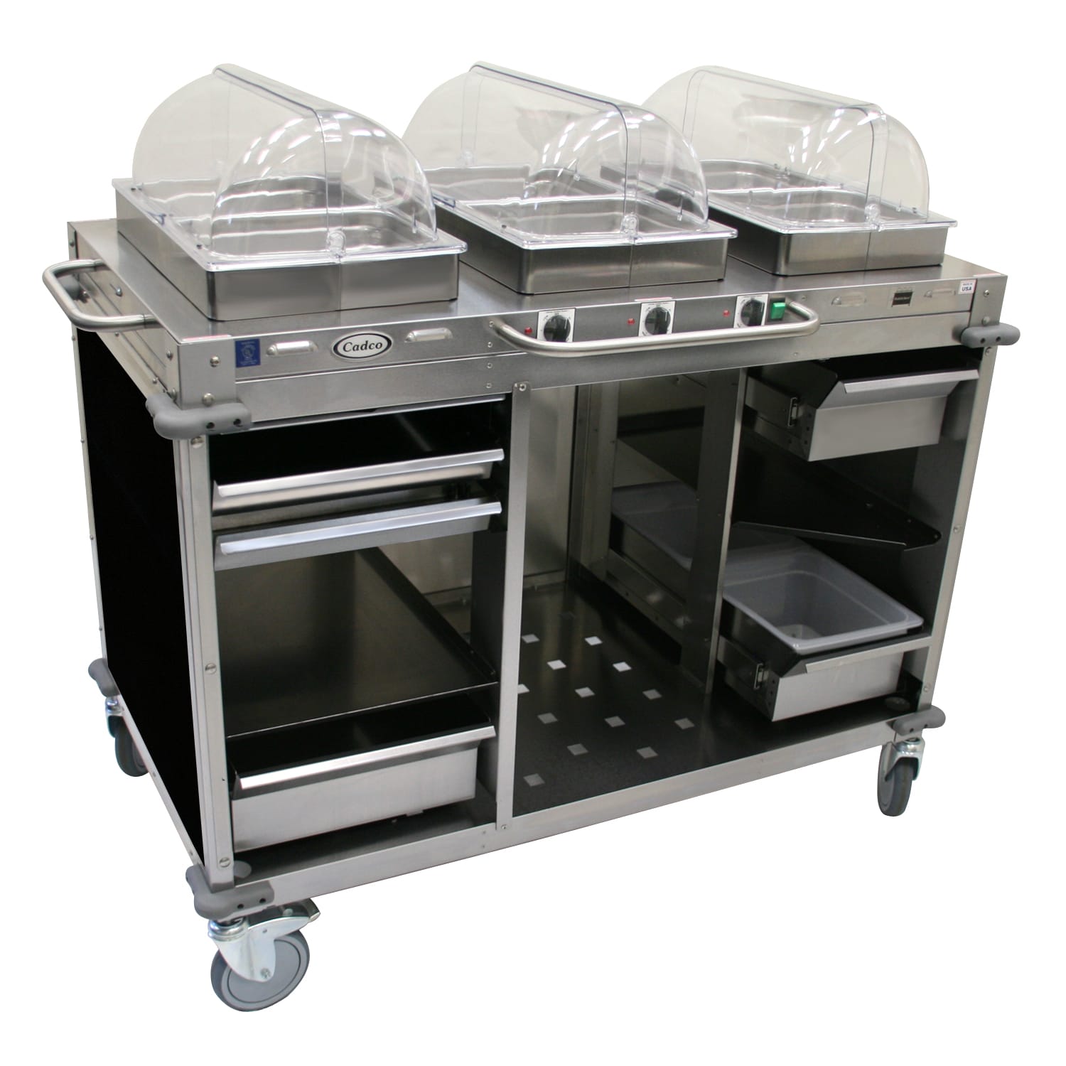 Cadco CBC-HHH-L6 55 1/2" Hot Food Table w/ (3) Wells & Undershelf, 120v