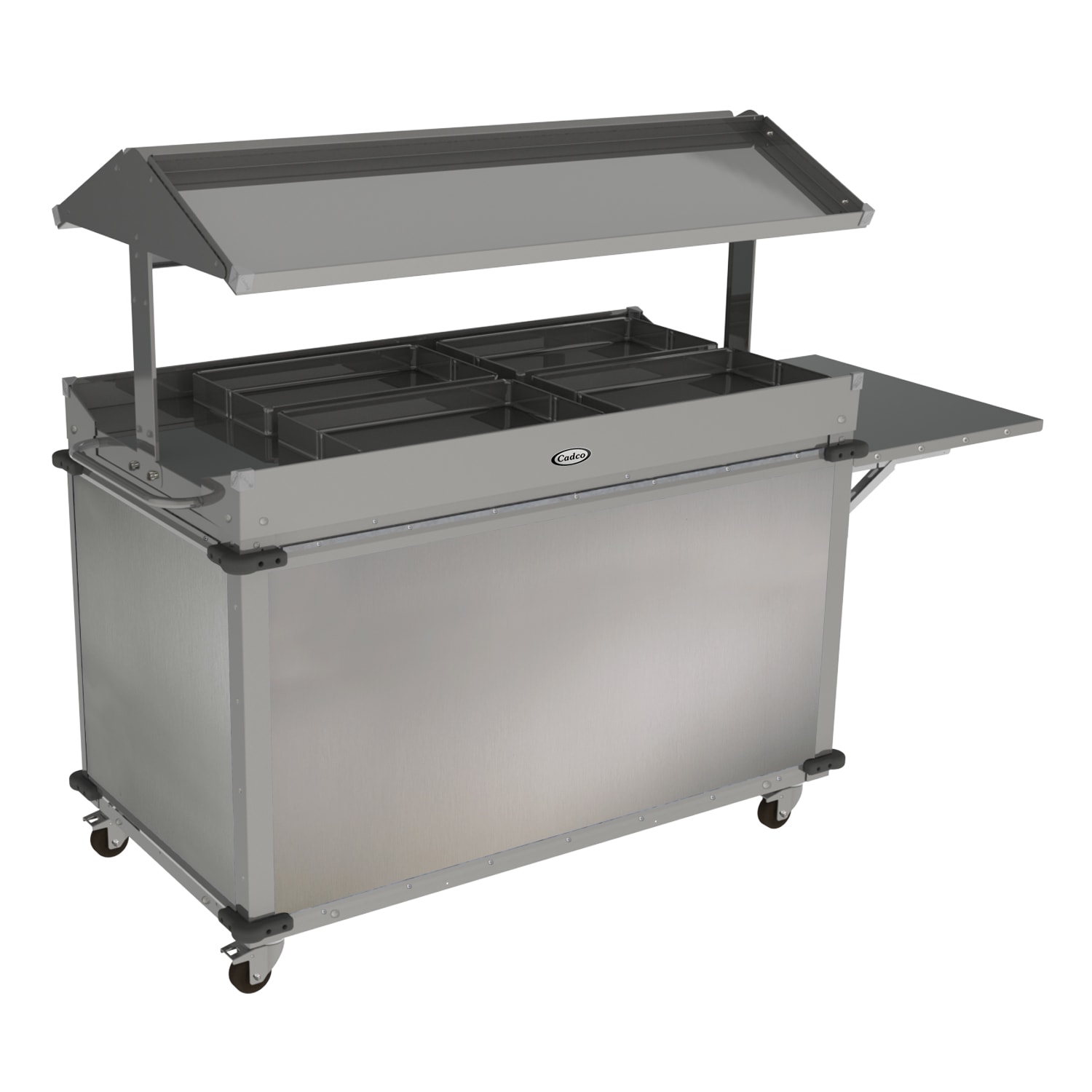 Cadco CBC-GG-B4-LST 85 1/4" Mobile Food Bar w/ Enclosed Base ...