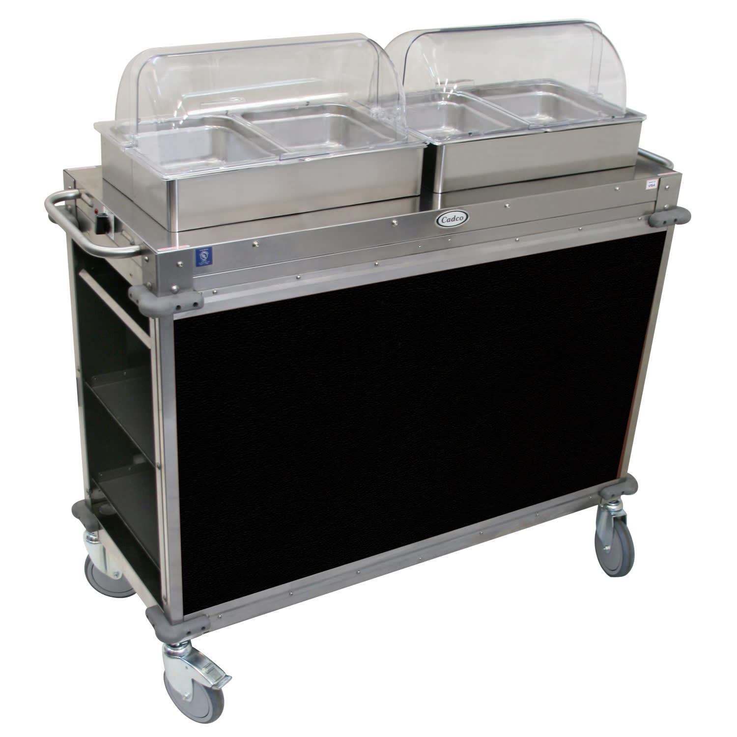 Cadco CBC-HH-L6-4 52 3/4" Hot Food Table w/ (2) Wells & Enclosed Base, 120v