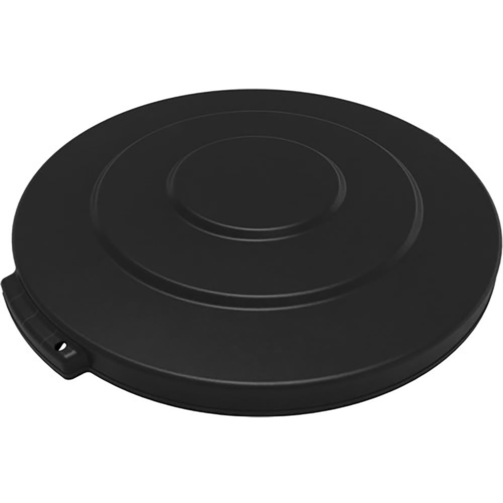 Carlisle Round Flat Top Lid for 10 gal Trash Can - Plastic, Black ...