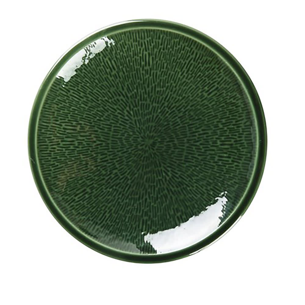 Yanco GG-110 10" Round Deep Coupe Dinner Plate - Ceramic, Green Gem