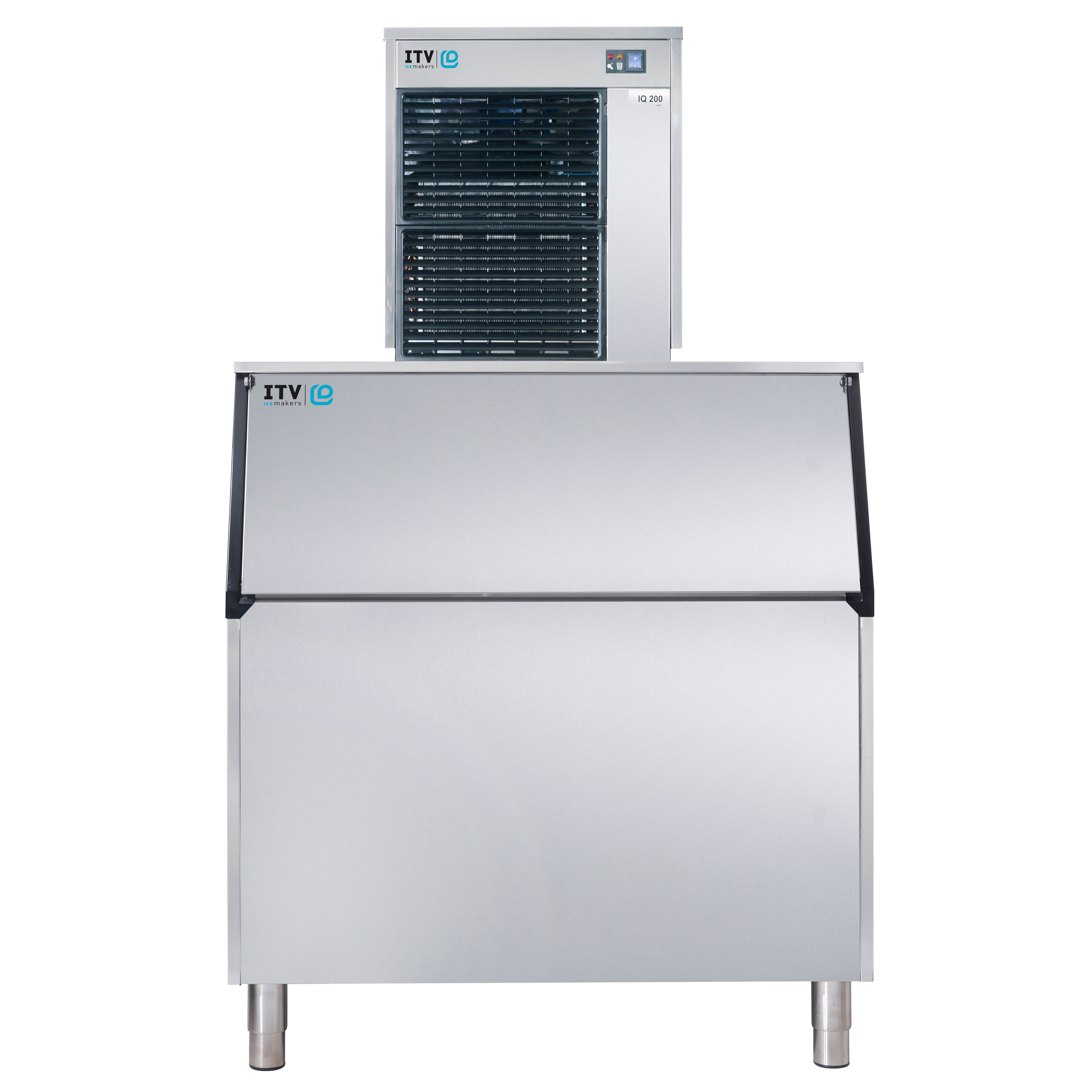 ITV Ice Makers 675 lb Ice Queen Flake Ice Machine w/ Bin - 750 lb ...
