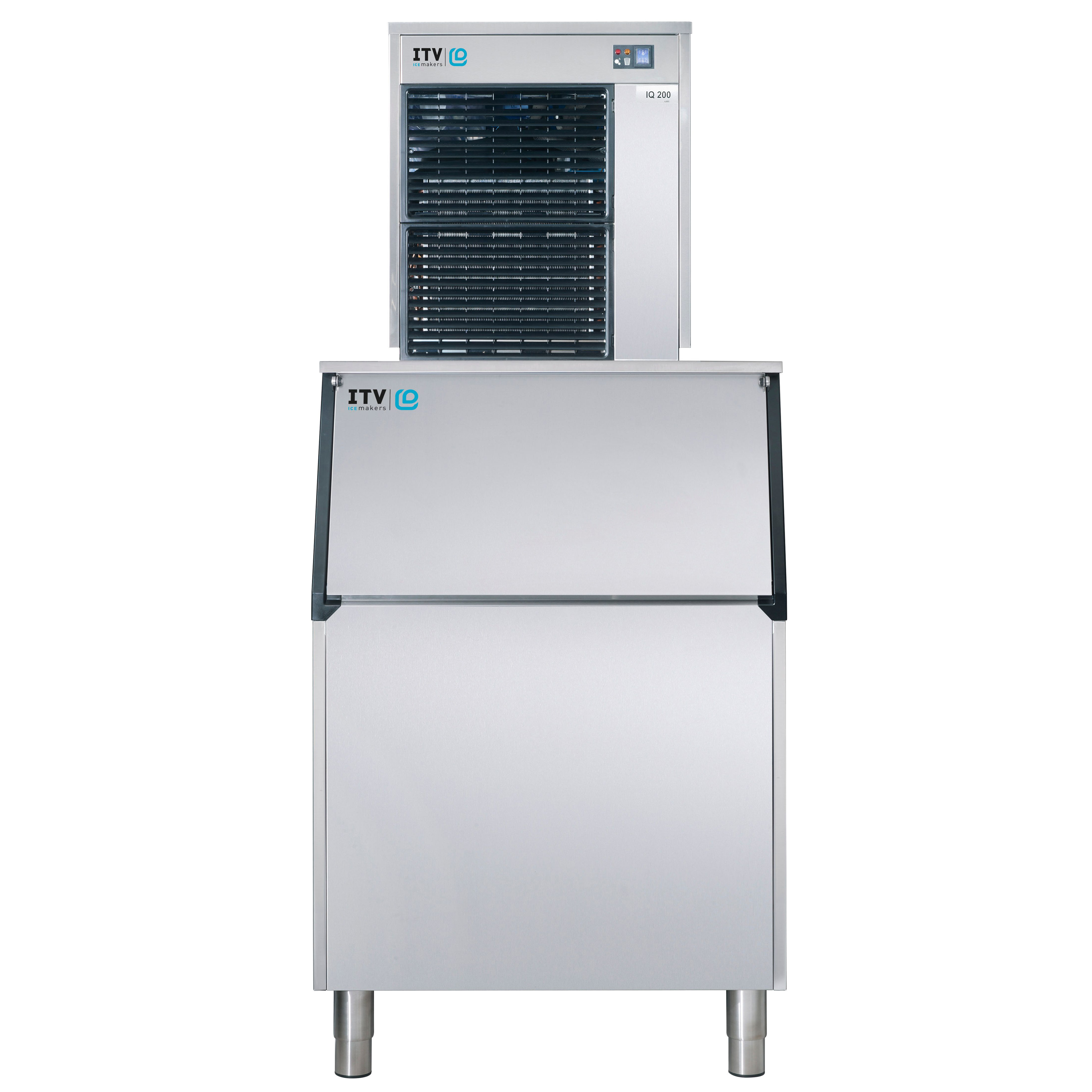 ITV Ice Makers 675 lb Ice Queen Flake Ice Machine w/ Bin - 507 lb ...