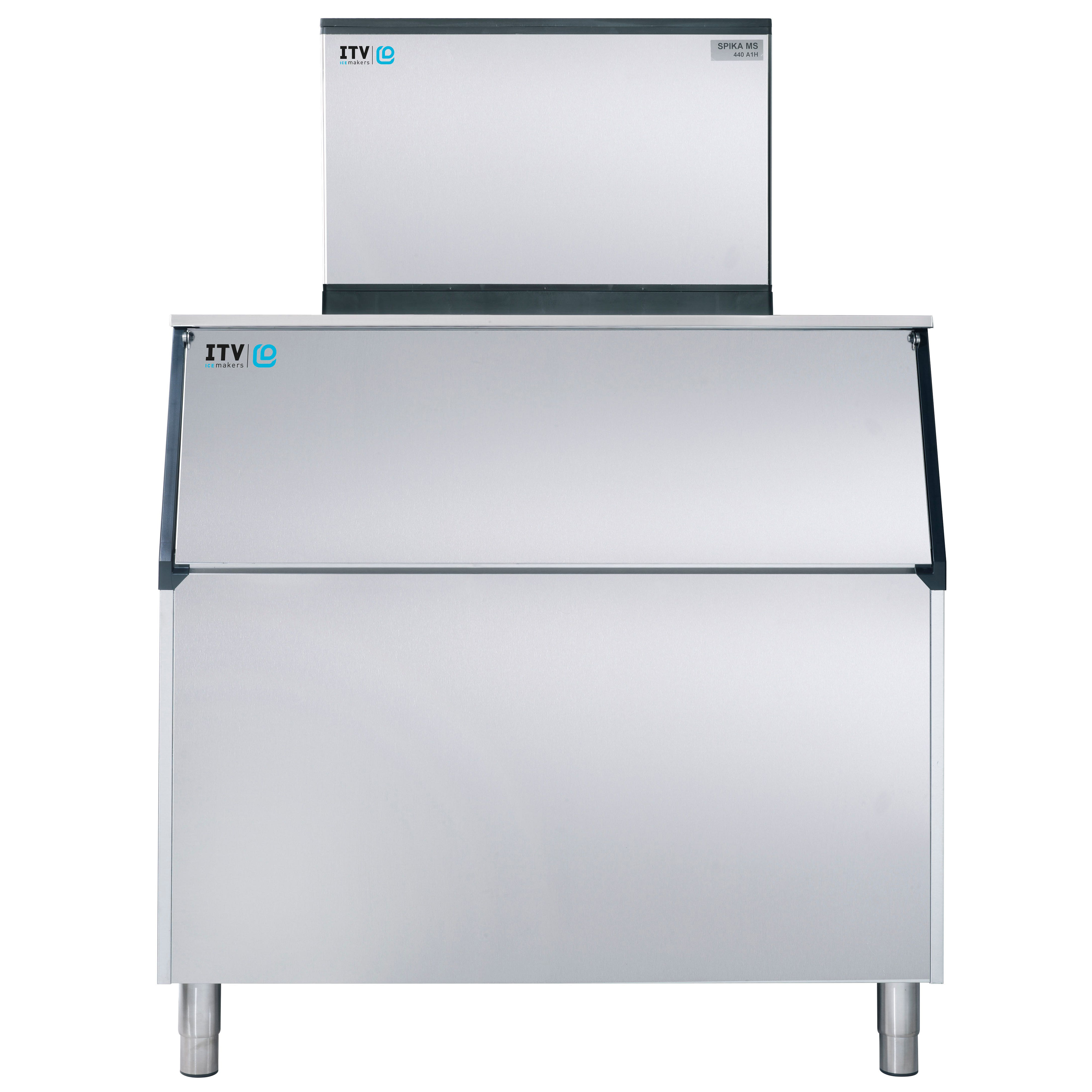 ITV Ice Makers 480 lb Spika Full/Half Cube Ice Machine w/ Bin - 860 lb ...