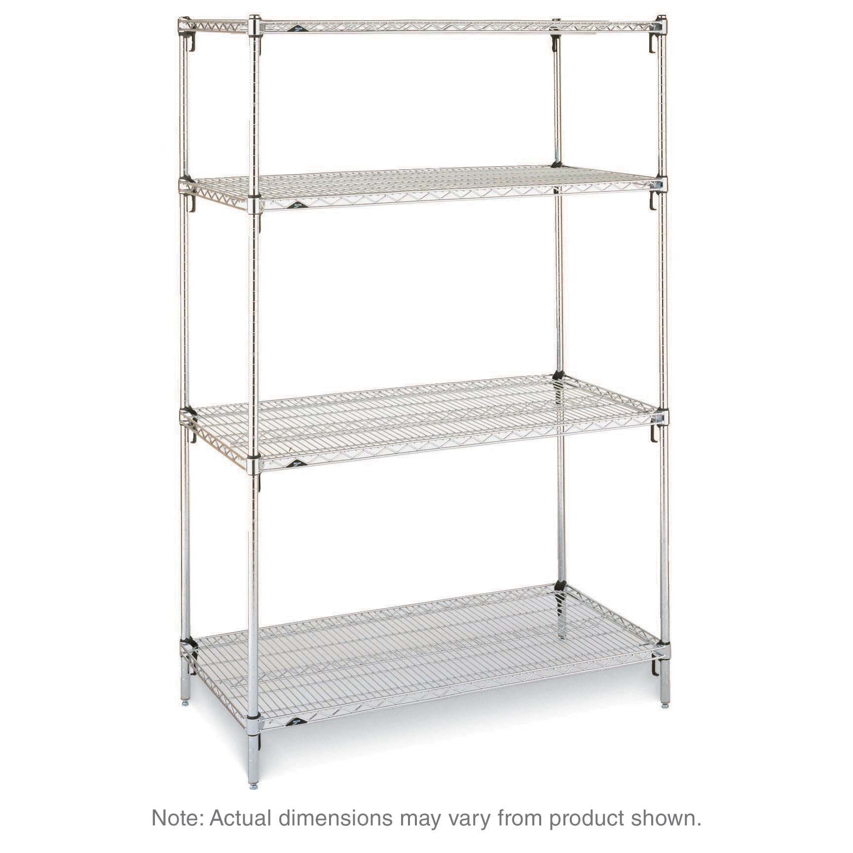 Metro SA-247274C-S-4 72" NSF 4-Tier Heavy-Duty Chrome Wire Shelving ...