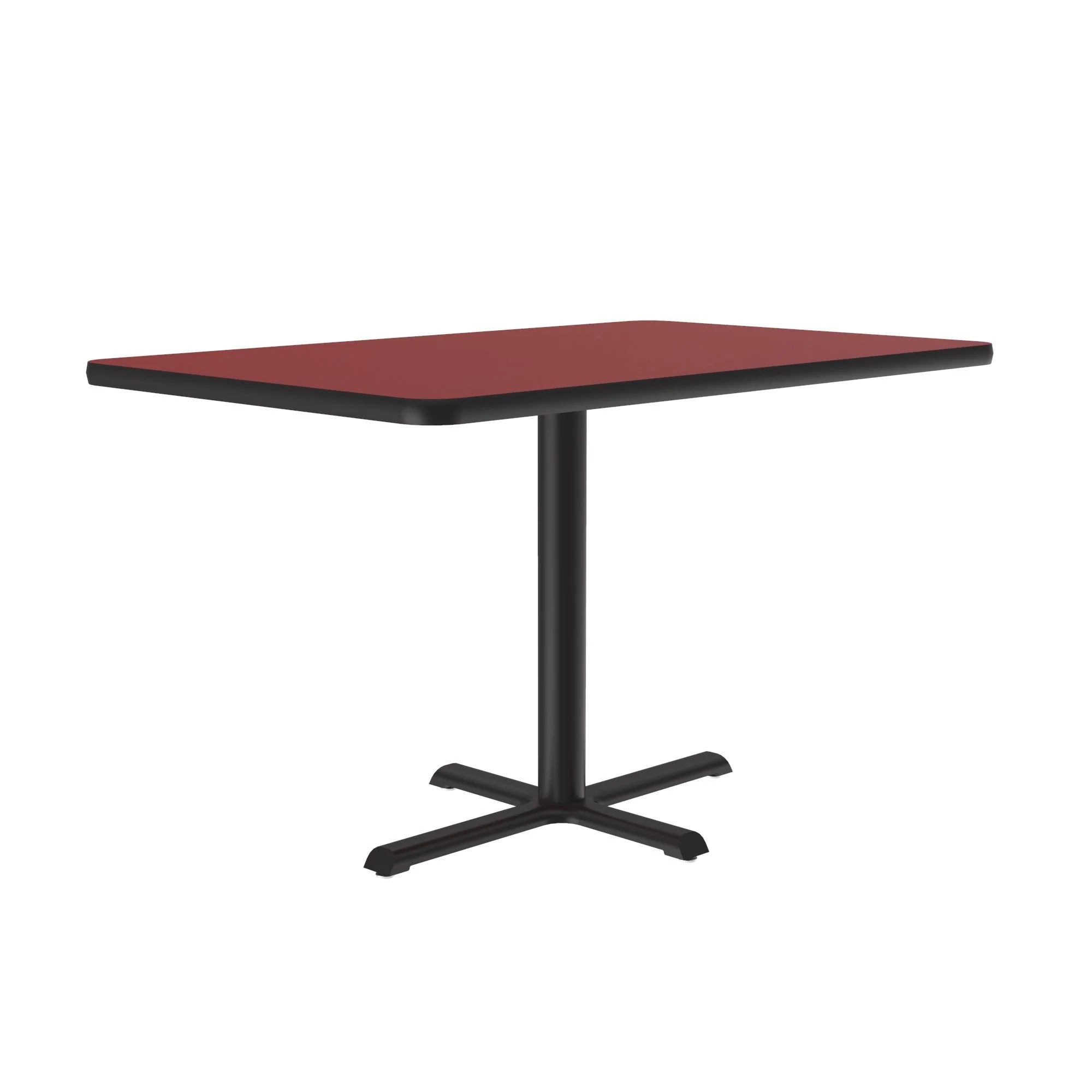 Correll Rectangular Dining Height Table w/ Red Laminate Top - 42"W x 30 ...