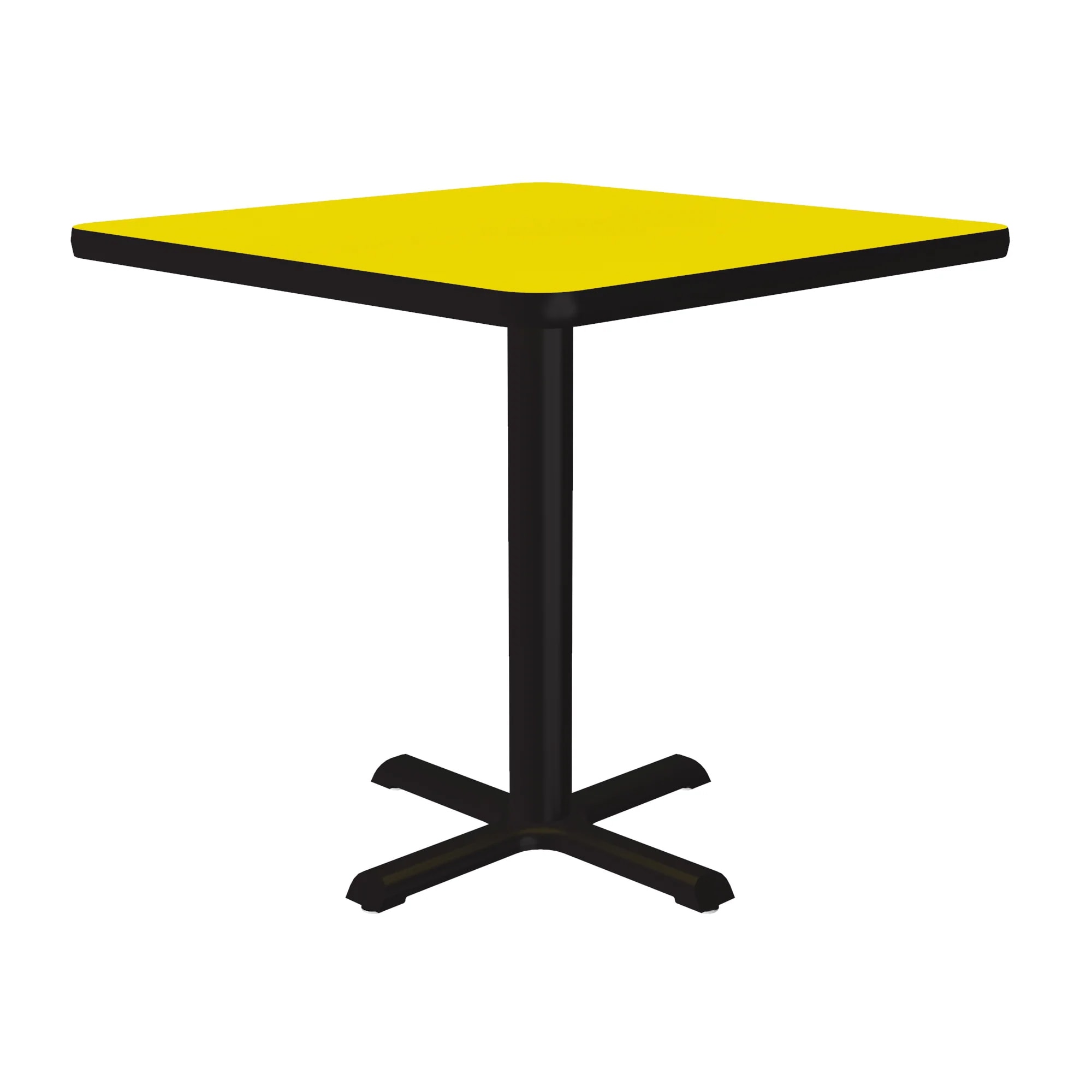 Correll 24" Square Dining Height Table - Laminate, Yellow (BXT24S-38-09-09)