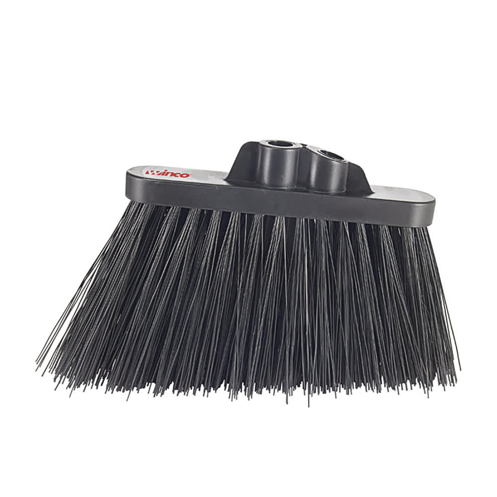 Winco BRAU-9K Angled Broom Head w/ Black Unflagged Bristles