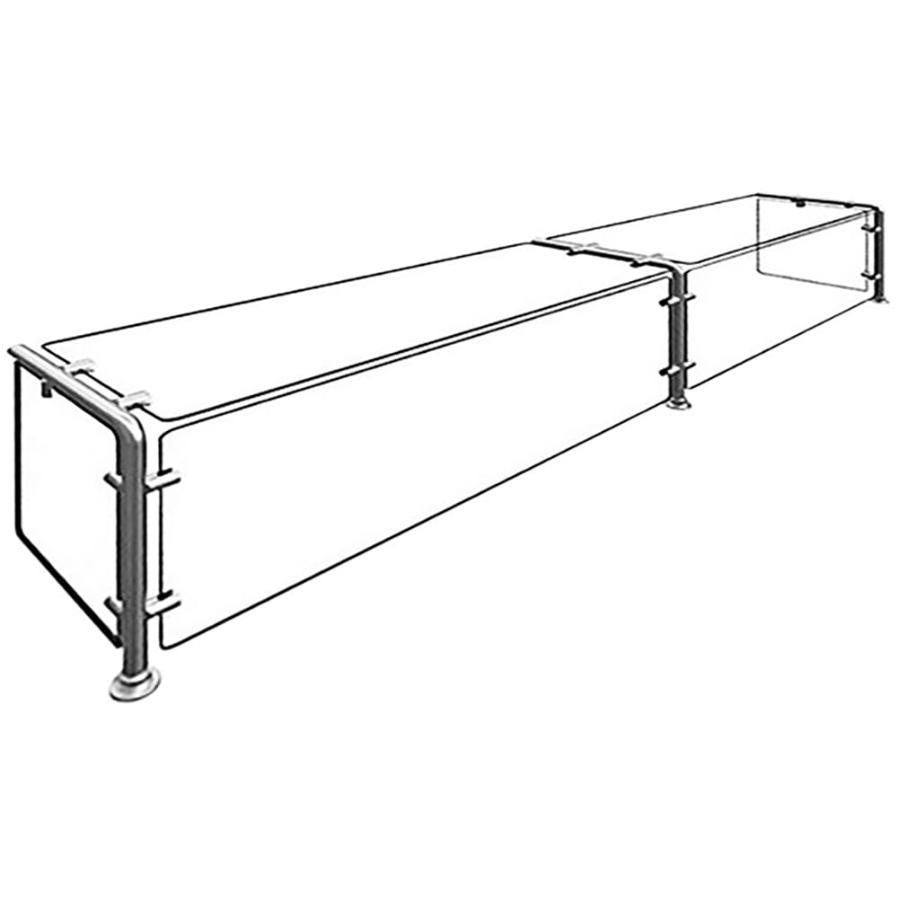 Hatco EP11-07212 Full Service Mounted Food Shield - 72" x 12" x 18 ...