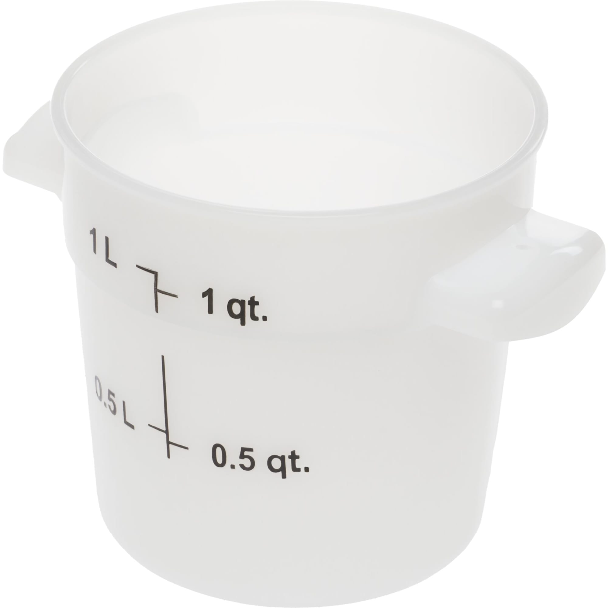 Carlisle 1 qt Round Storage Container - White (1097102)