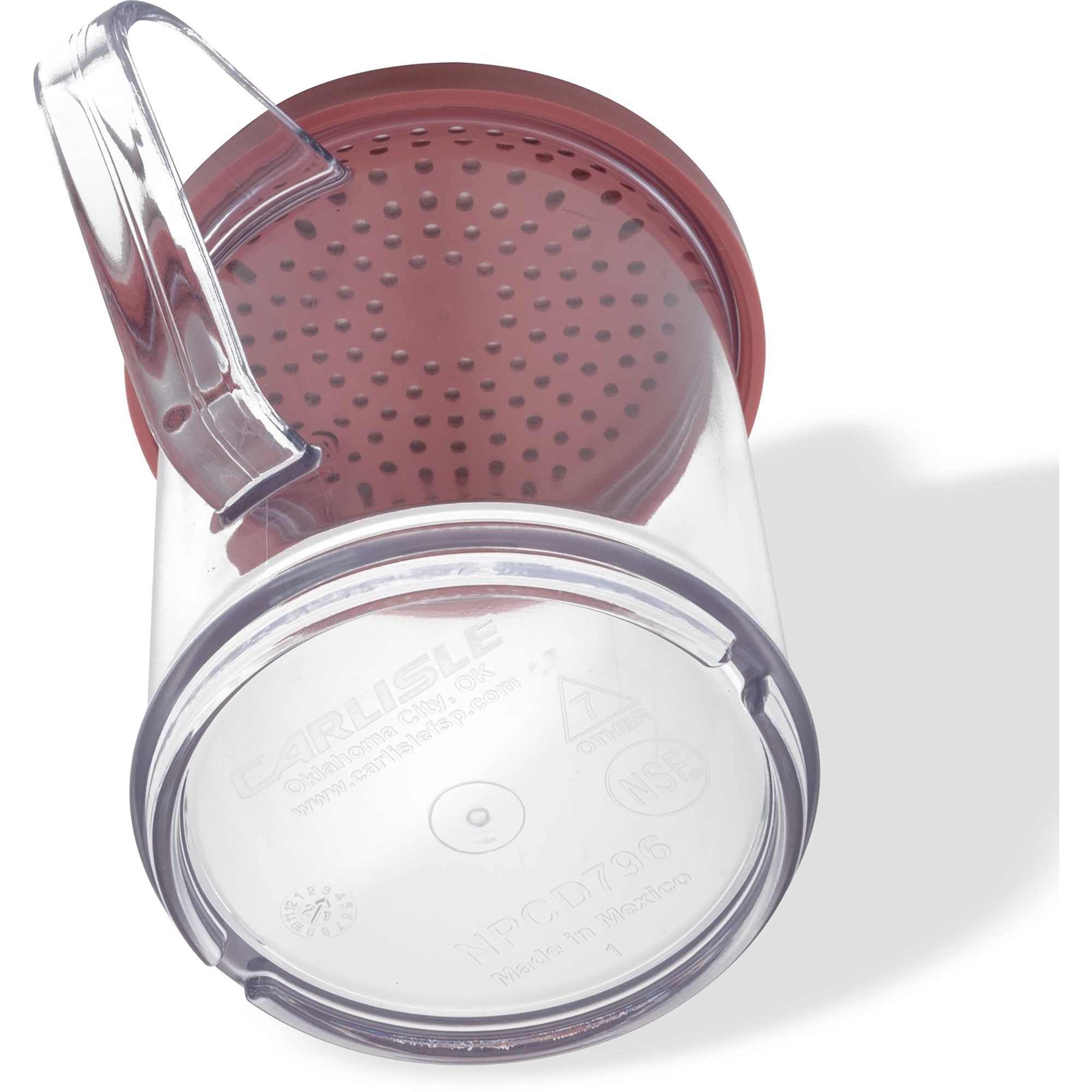 Carlisle 8 oz Shaker/Dredge with Medium Ground Lid - Polyethylene, Rose ...