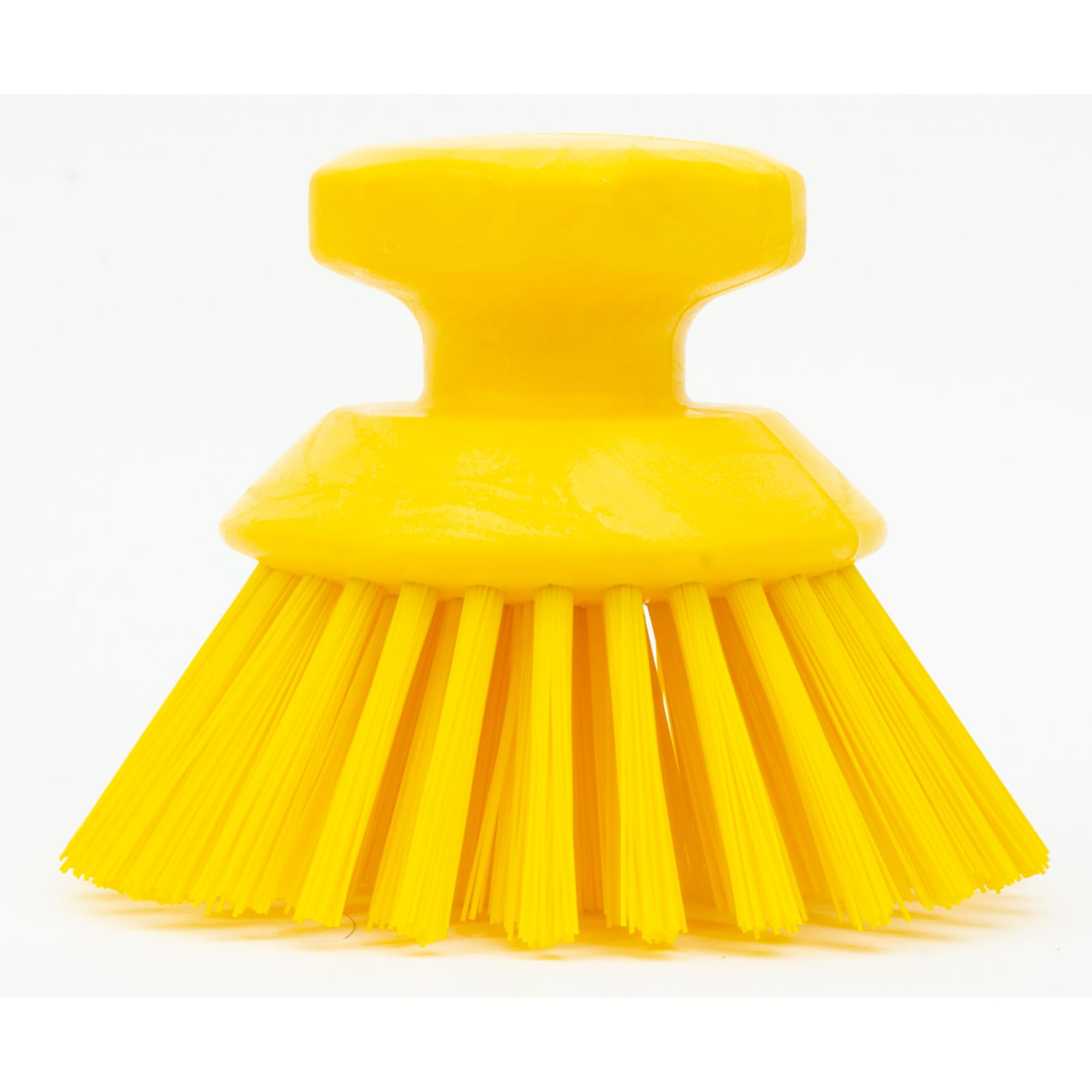 Carlisle 5" Round Scrub Brush - Polyester Bristles, Yellow (42395EC04)