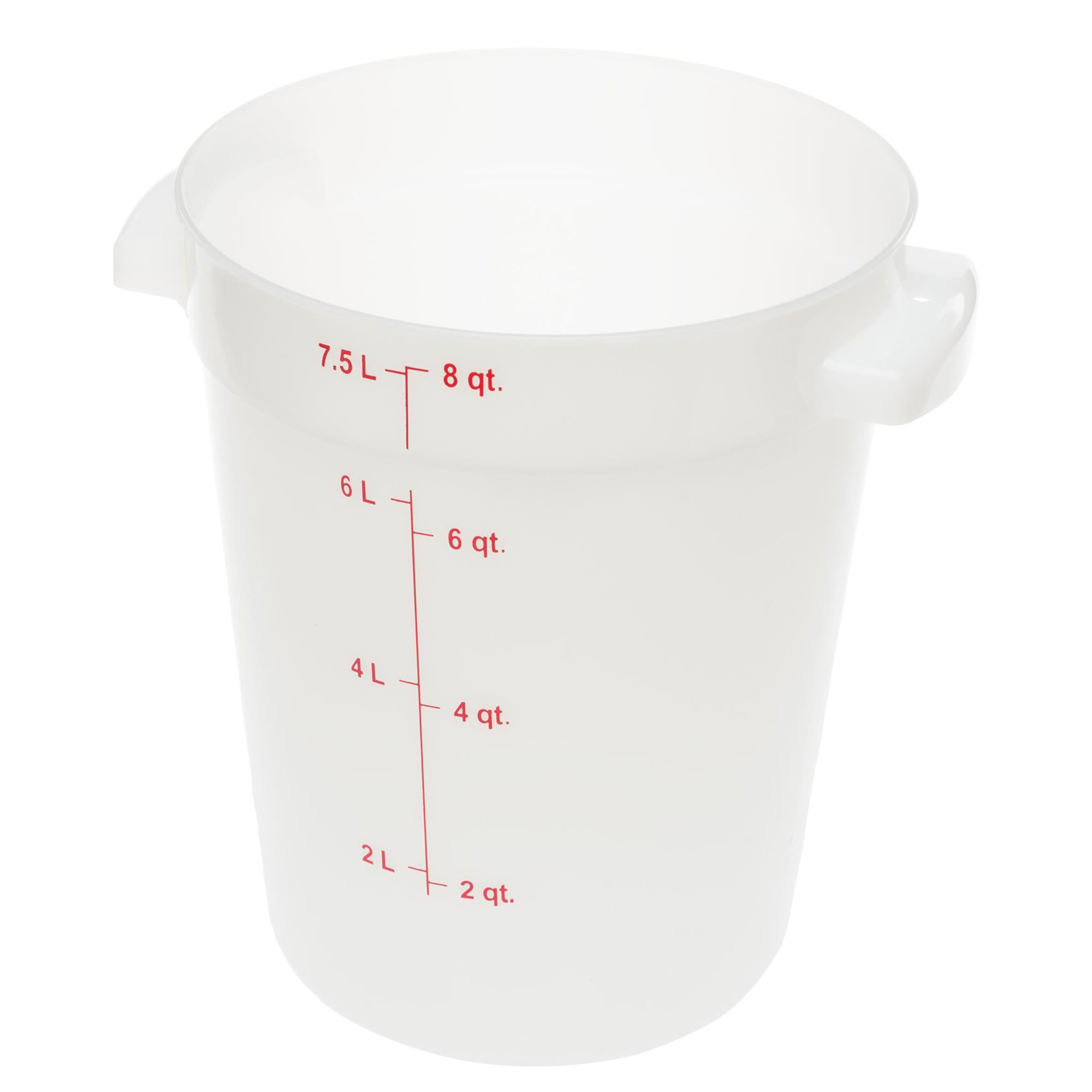 Carlisle 8 qt Round Storage Container - White (1097602)
