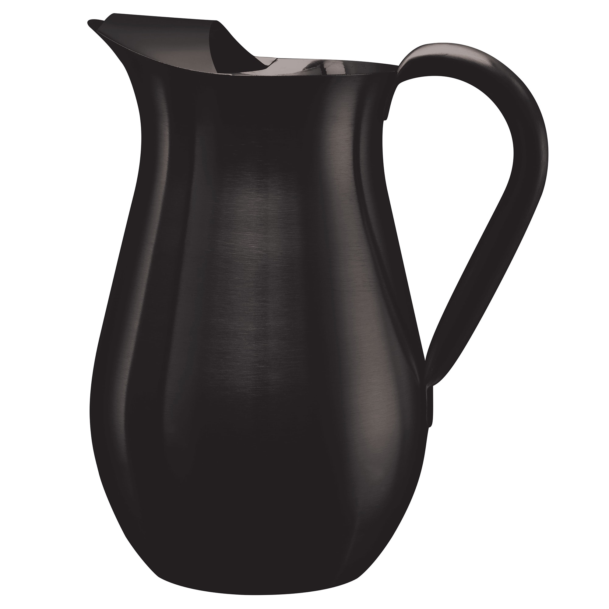 Service Ideas 67 3/5 oz Stainless Steel Pitcher w/ Ice Guard, Black ...