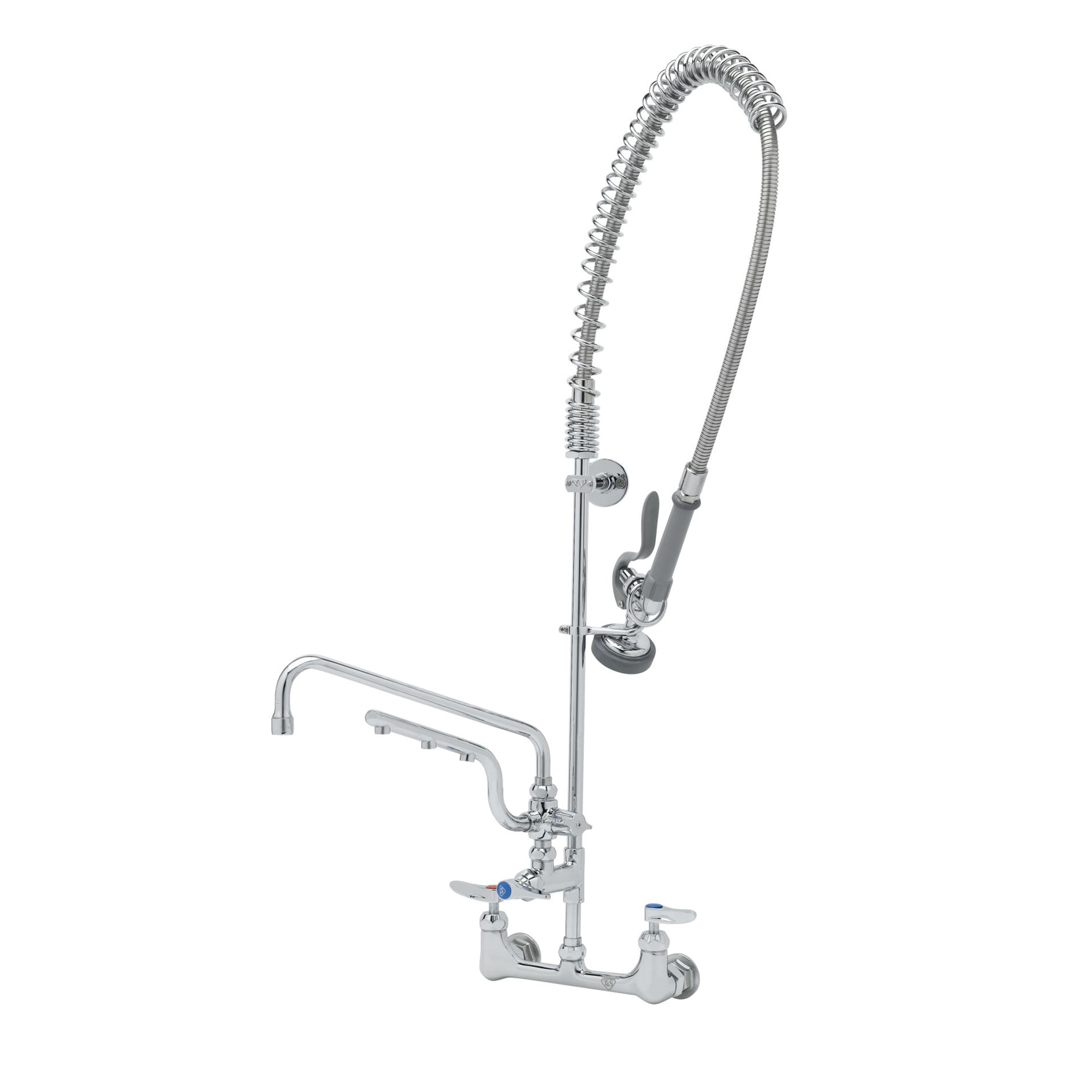 T&S B-0133-U12-CR-B 37 9/16" Wall Mount Pre Rinse Faucet - 1.5 GPM ...