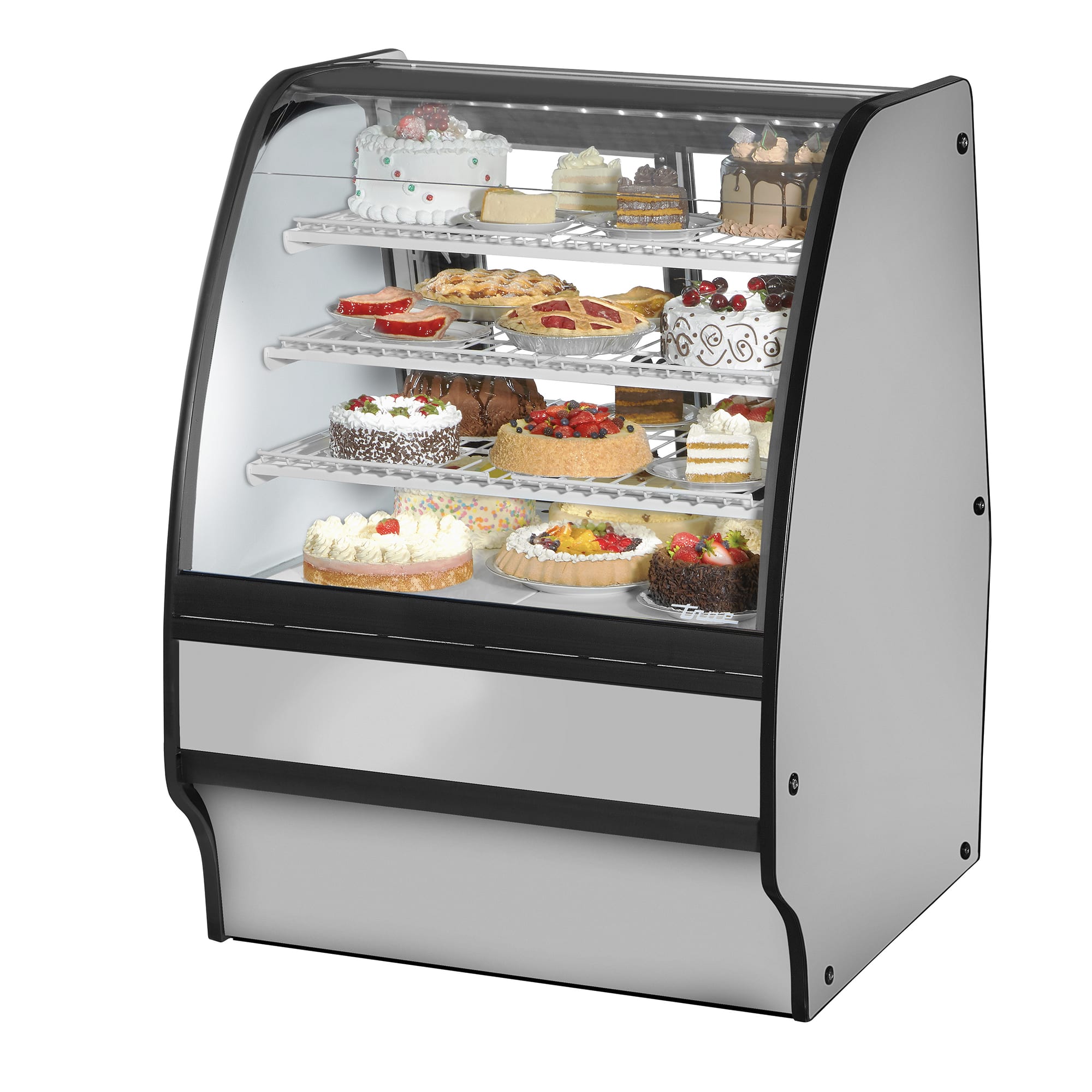 True TGM-R-36-SC/SC-S-W 36 1/4" Full Service Bakery Case w/ Curved ...