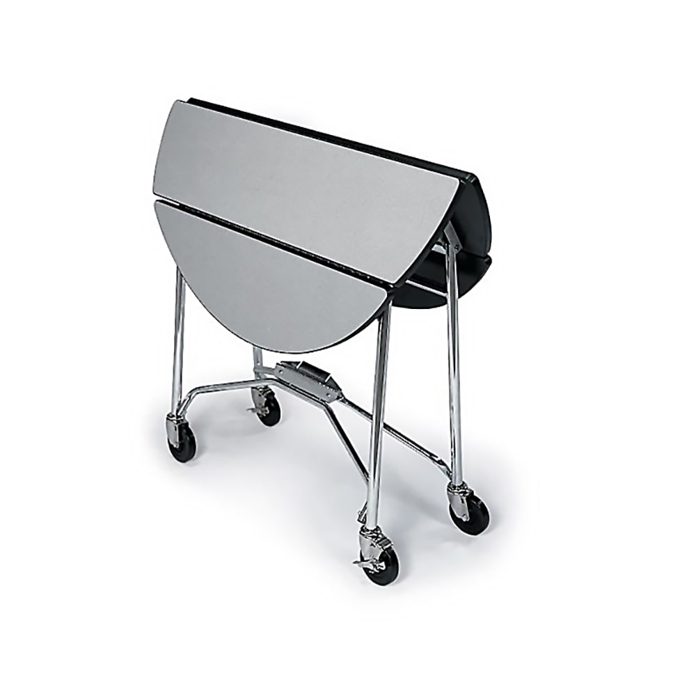 Lakeside 415 BLK 40" Round Table Room Service Cart, Black