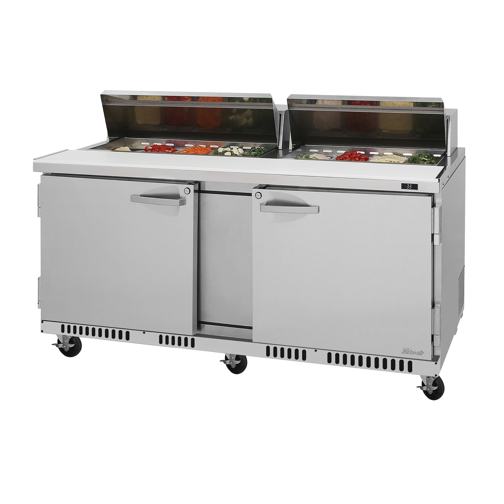 Turbo Air PST-72-FB-N 72 5/8" PRO Series Sandwich/Salad Prep Table w ...