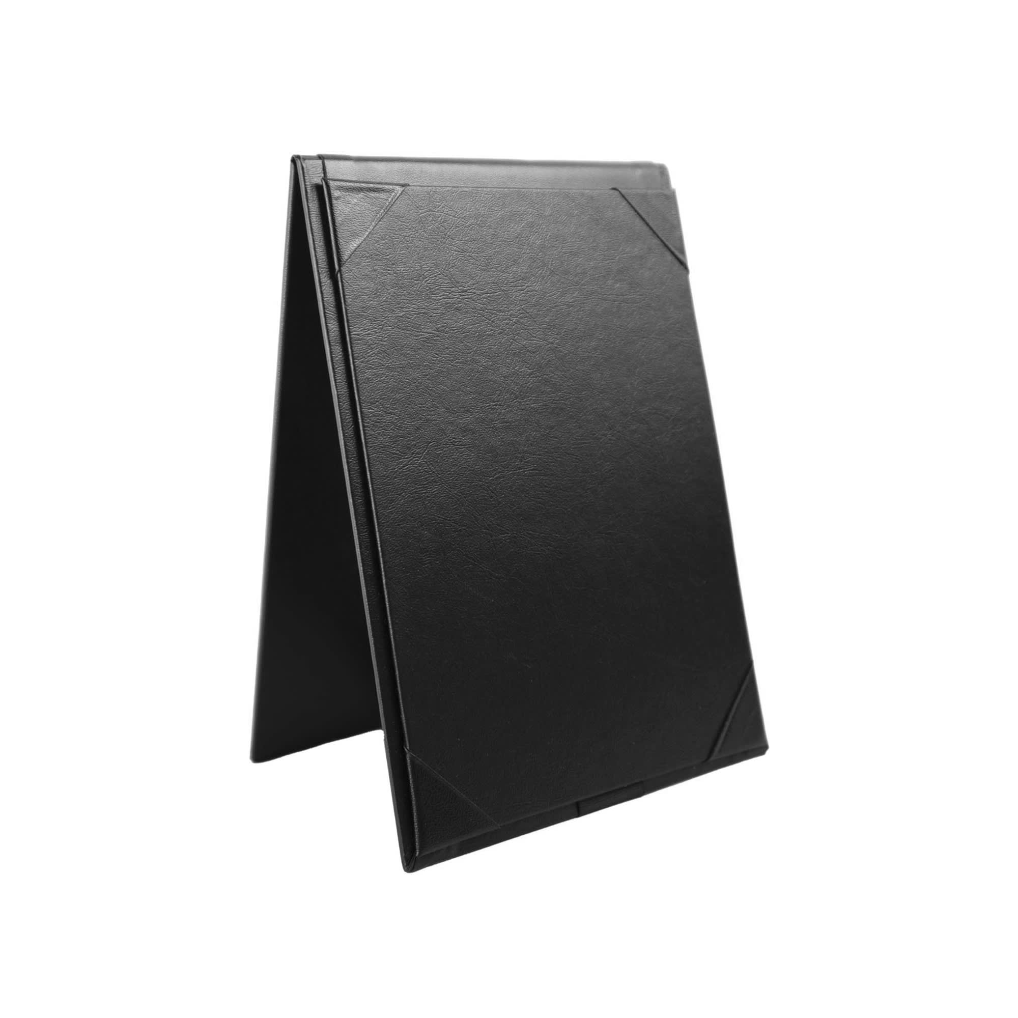 Risch Double Sided Tabletop Menu Tent - 5" x 7", Black (TENT 5X7)