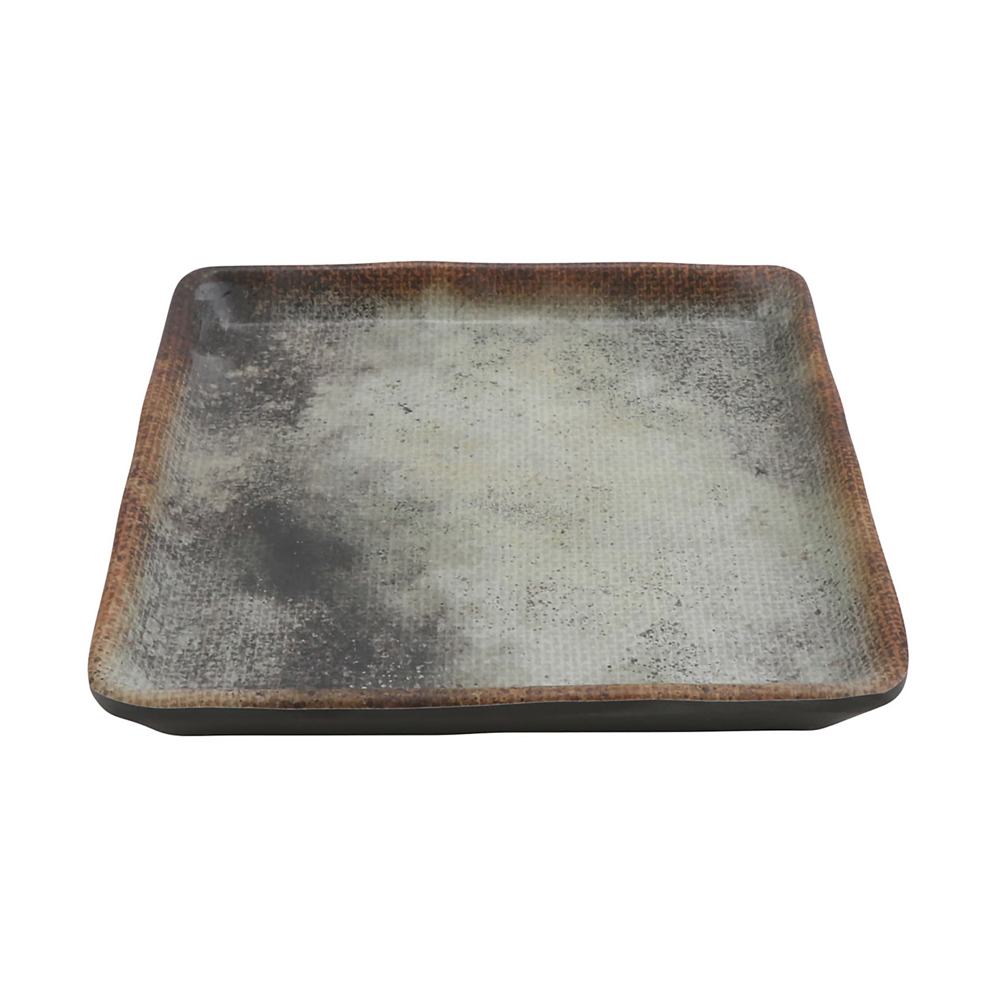 GET 4" Square Melamine Dinner Plate, Woven (20030-WVN)