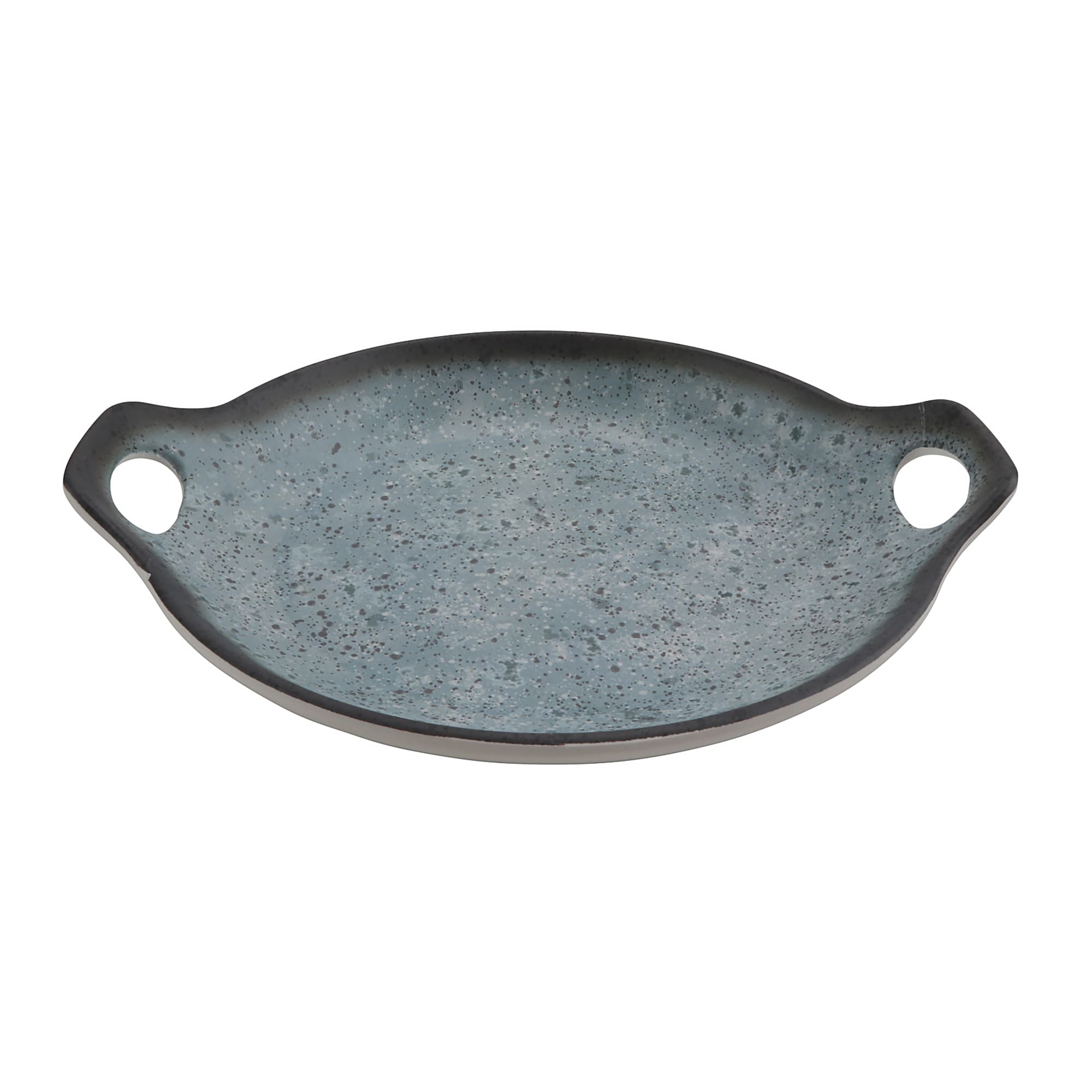 GET 7 3/4" Round Melamine Plate w/ Handles, Robin Egg Blue (20580-REB)