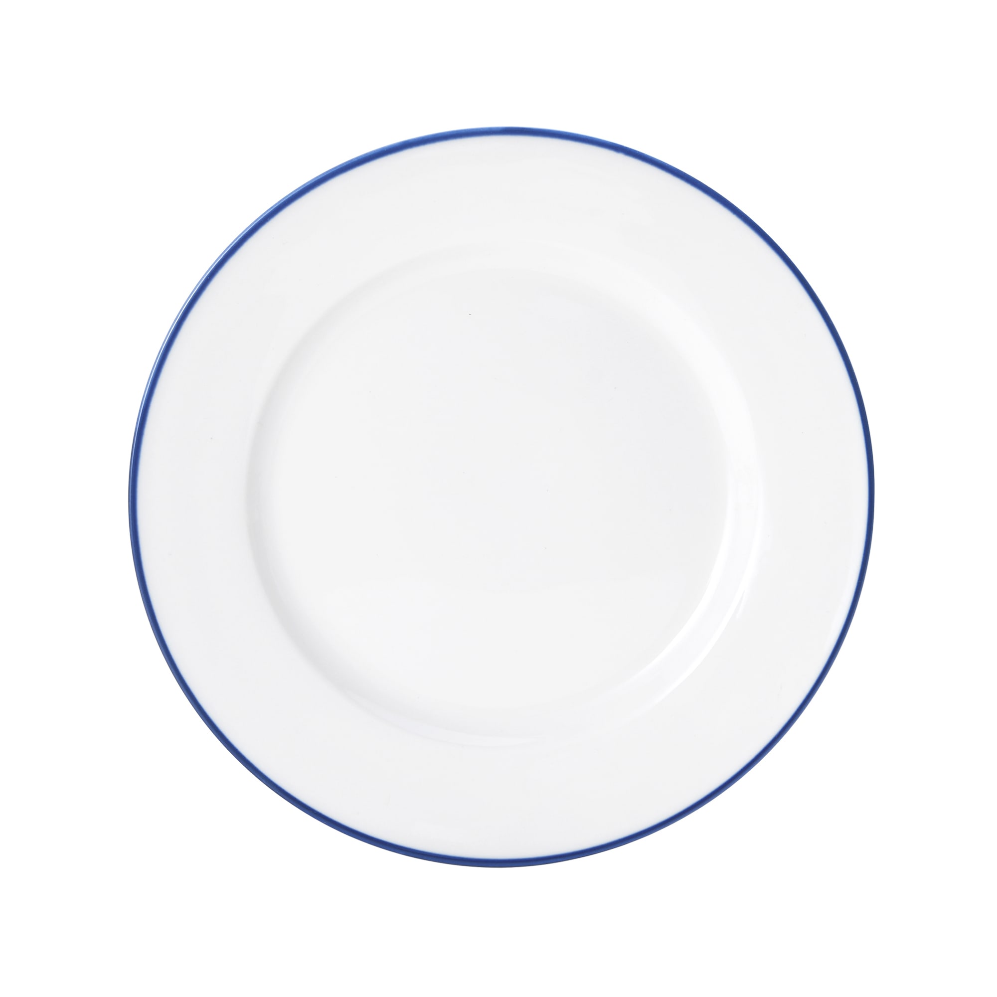Mikasa Hospitality 8" Round Bistro Plate - Porcelain, Blue Pinstripe ...