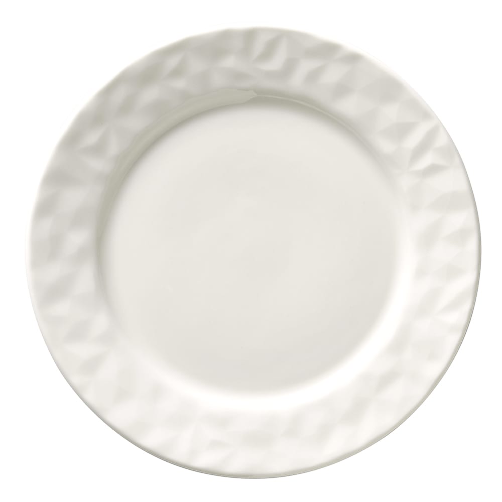 Libbey 988001118 6 3/8" Round Status Plate - Porcelain, White