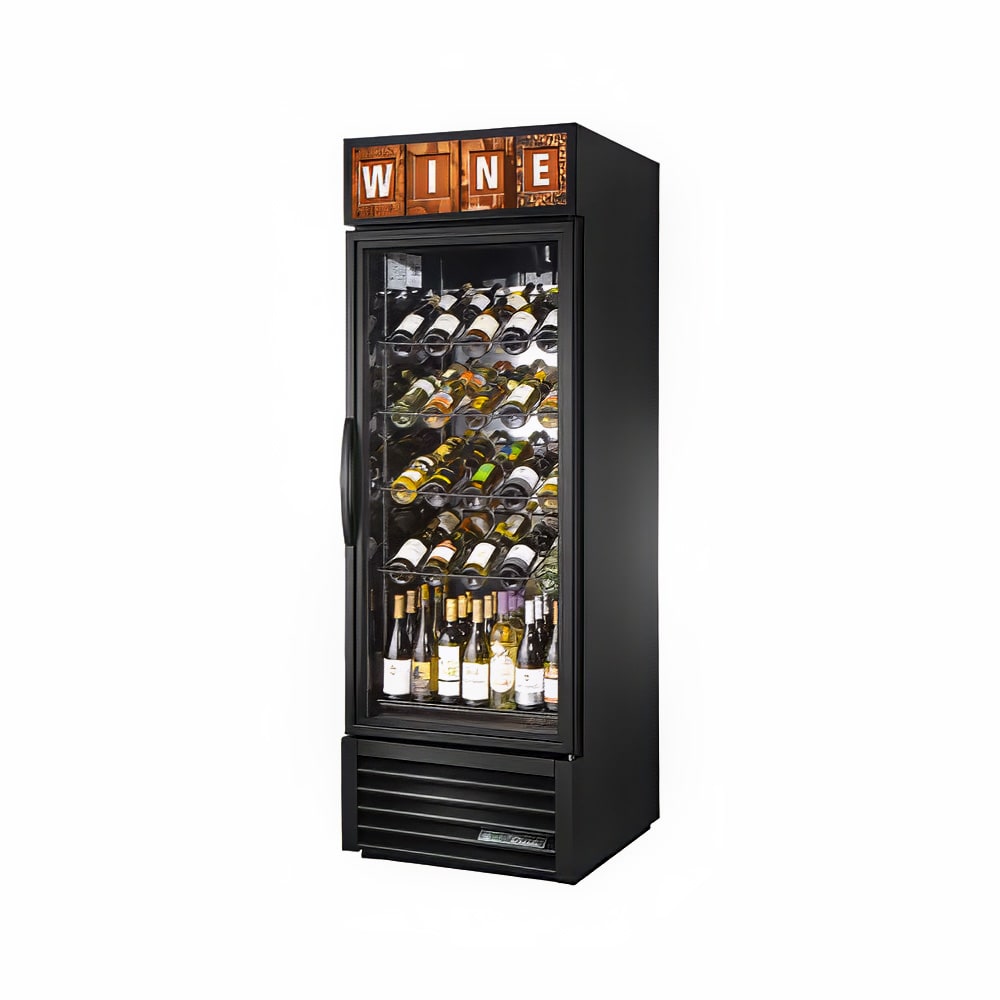True GDM-23W-HC~TSL01 27" One Section Wine Cooler w/ (1) Zone - 106 ...