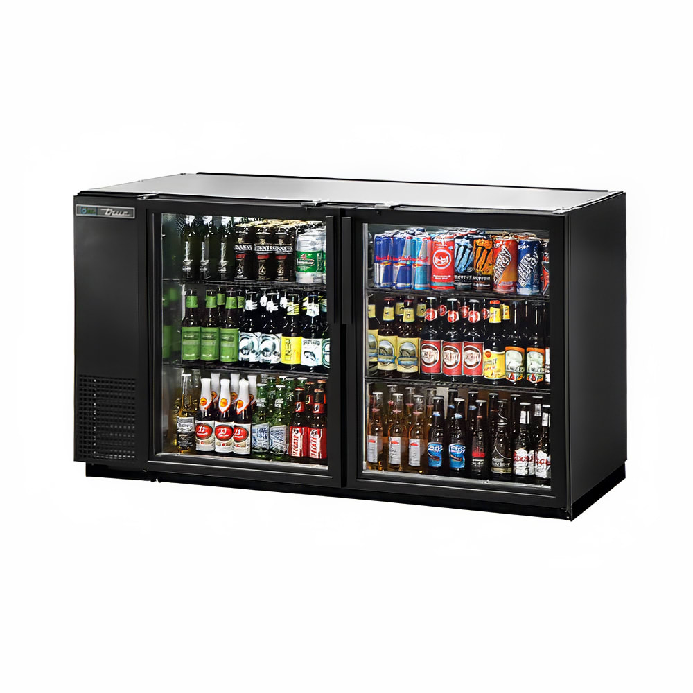 True TBB-24GAL-60G-HC-LD 59 7/8" Bar Refrigerator - 2 Swinging Glass ...