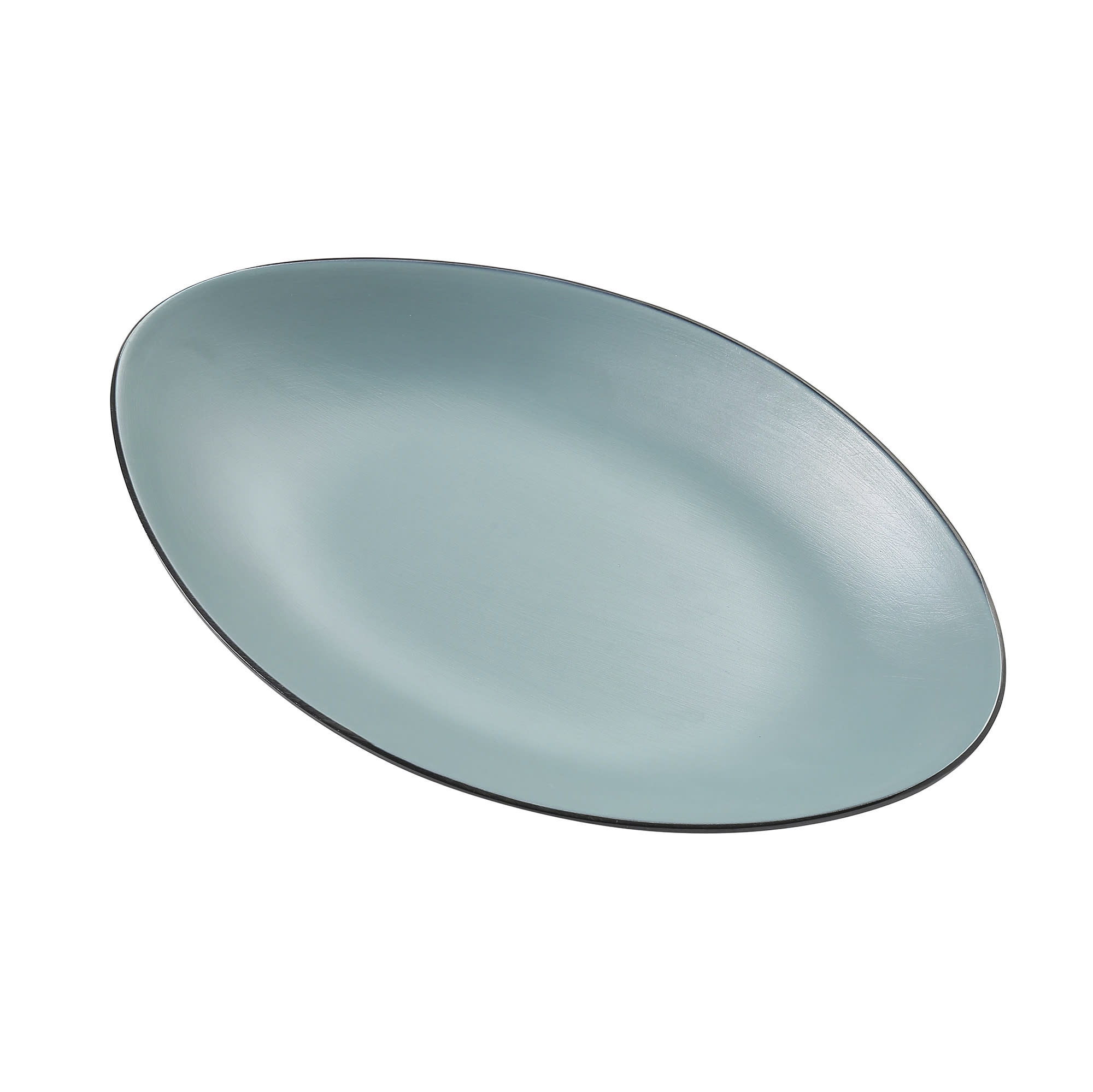 Yanco BM-211TL 11 1/2" x 7" Oval Melamine Dinner Plate - Teal