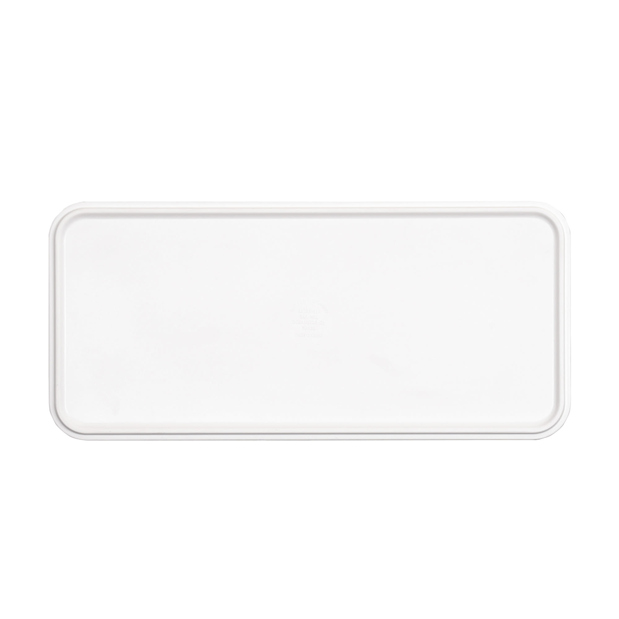 Cal-Mil 22025-613-15 Rectangular Melamine Dinner Plate - 13" x 6", White