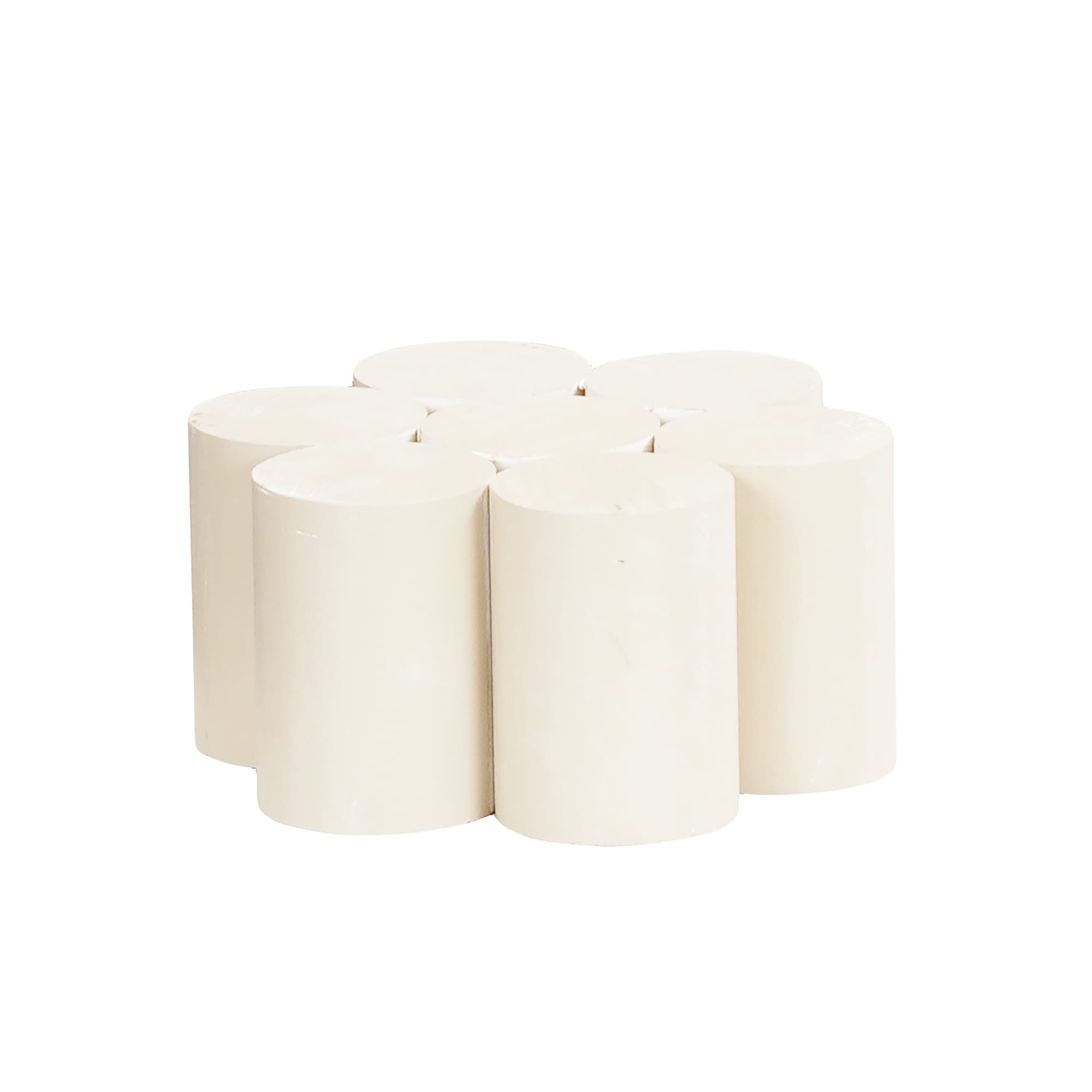 Cal-Mil 22453-3BASE 6" Round Pedestal Riser - 2 3/4"H, Pine Wood, White ...