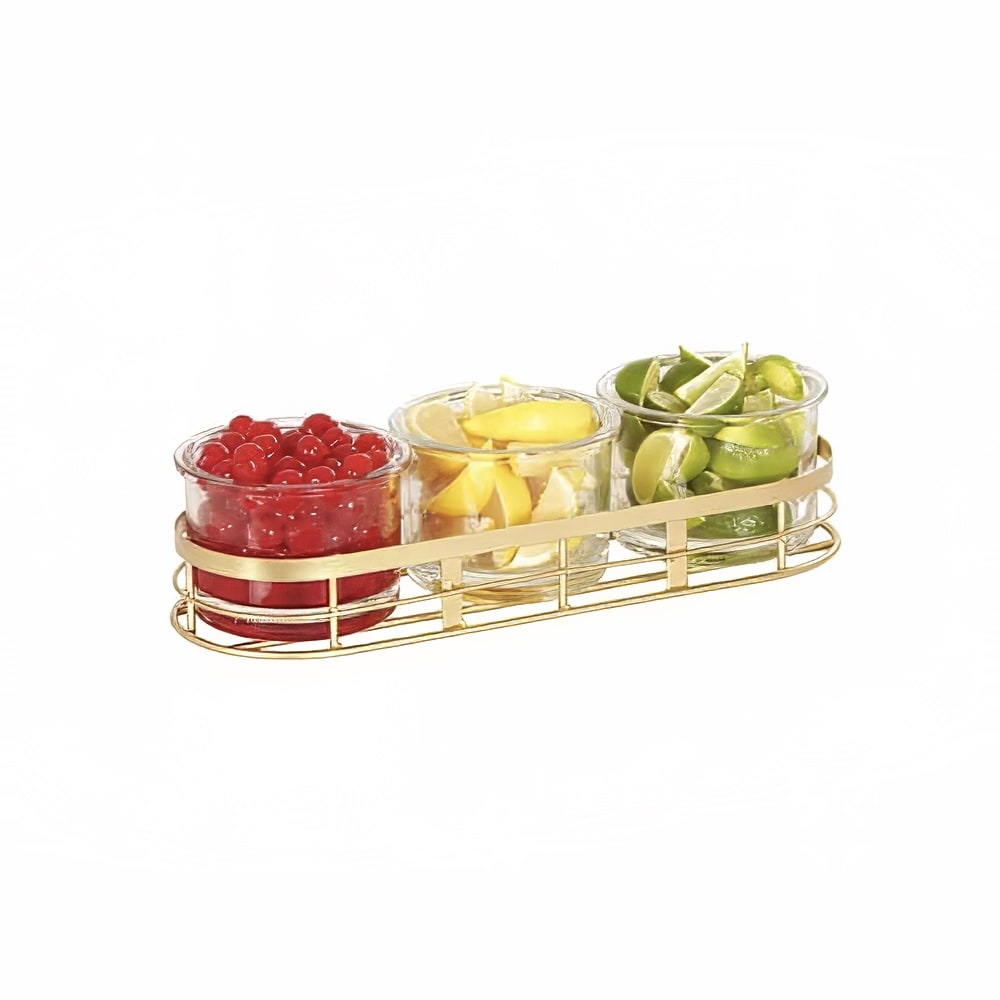 Cal-Mil 22918-5-116 Rectangular 3 Compartment Condiment Jar Display ...