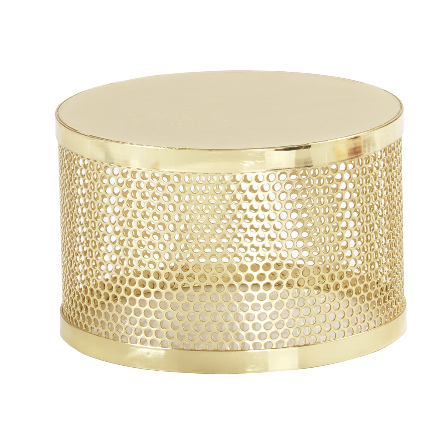 Cal-Mil 22916-5-116 7 1/2" Round Riser - 5"H, Metal, Gold