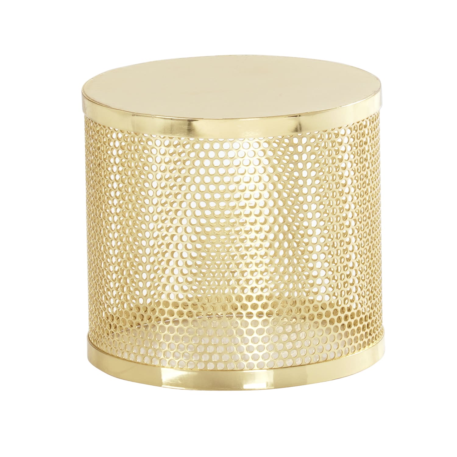 Cal-Mil 22916-7-116 7 1/2" Round Riser - 7"H, Metal, Gold