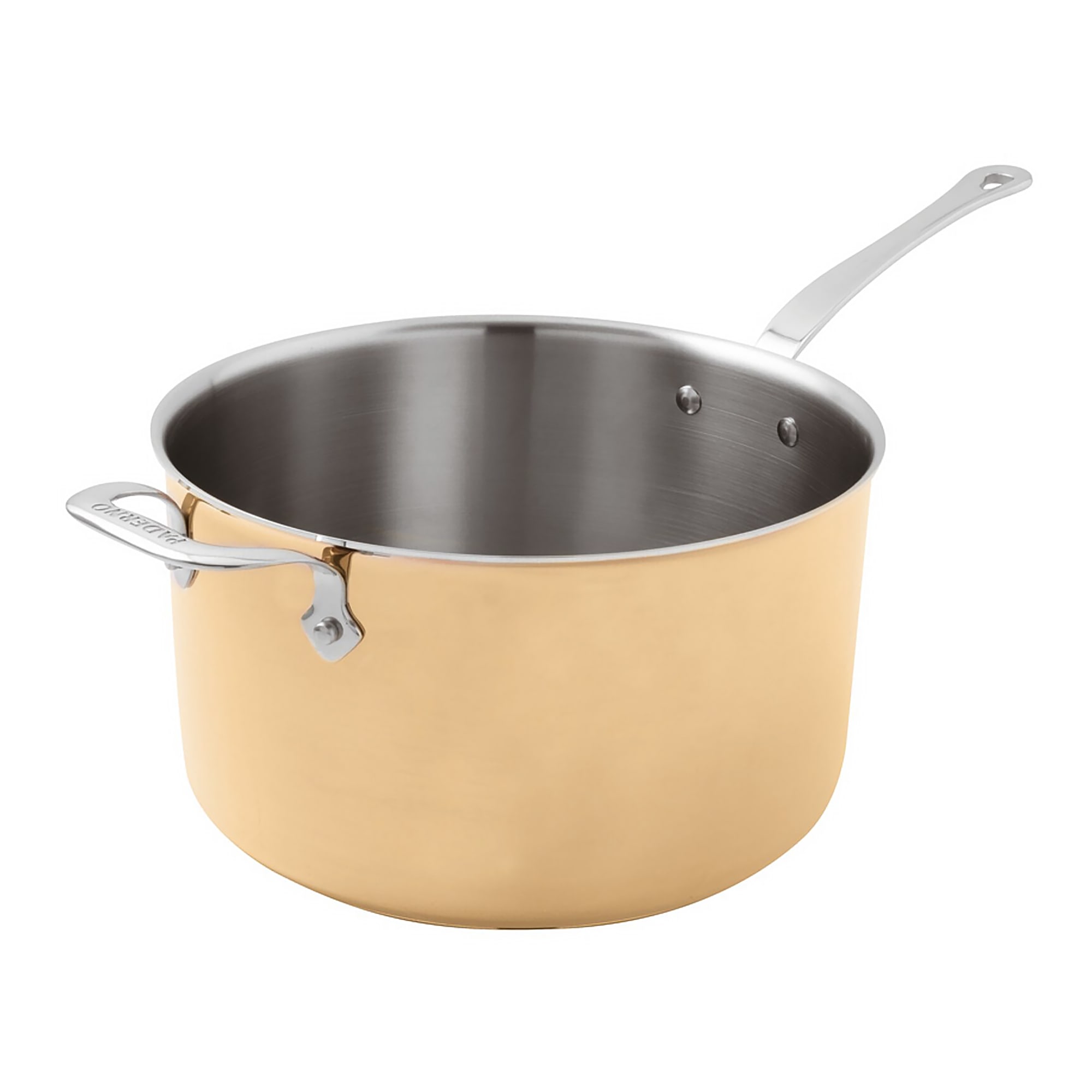 Paderno 10 3/8 qt Aluminum/Copper/Stainless Steel Saucepan w/ Stainless ...