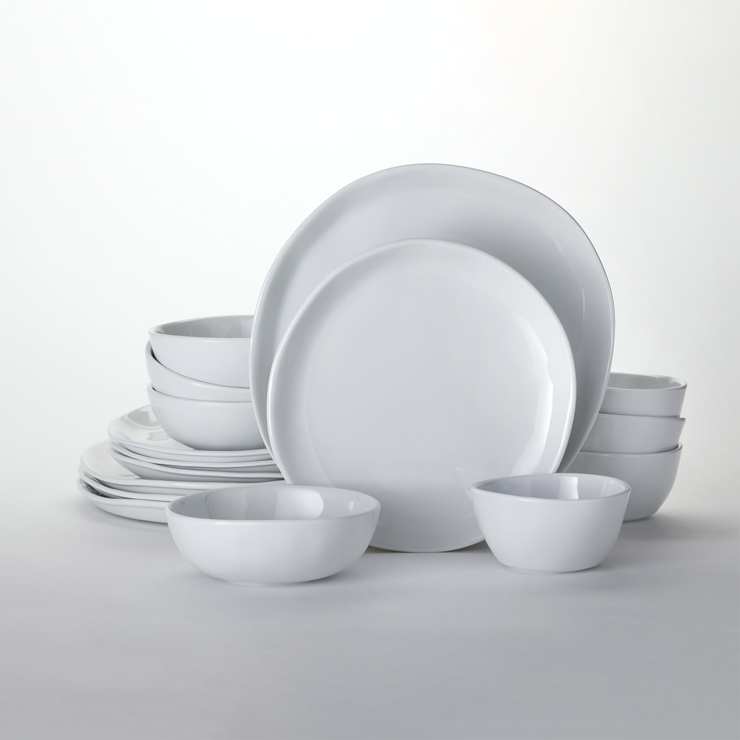 American Metalcraft CDS16CL 16 Piece Melamine Dinnerware Set, Cloud