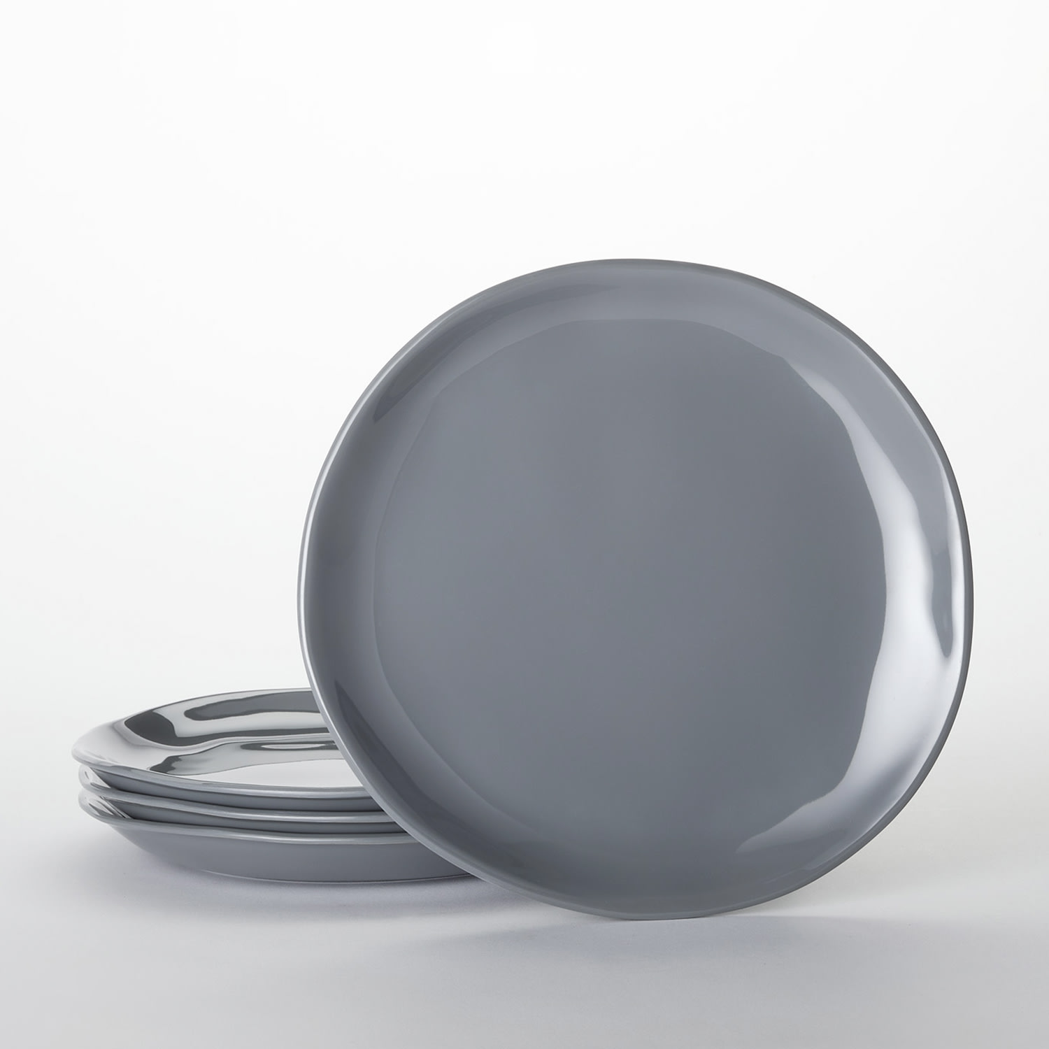 American Metalcraft CMPP10ST 11 1/8" Round Melamine Coupe Plate, Storm