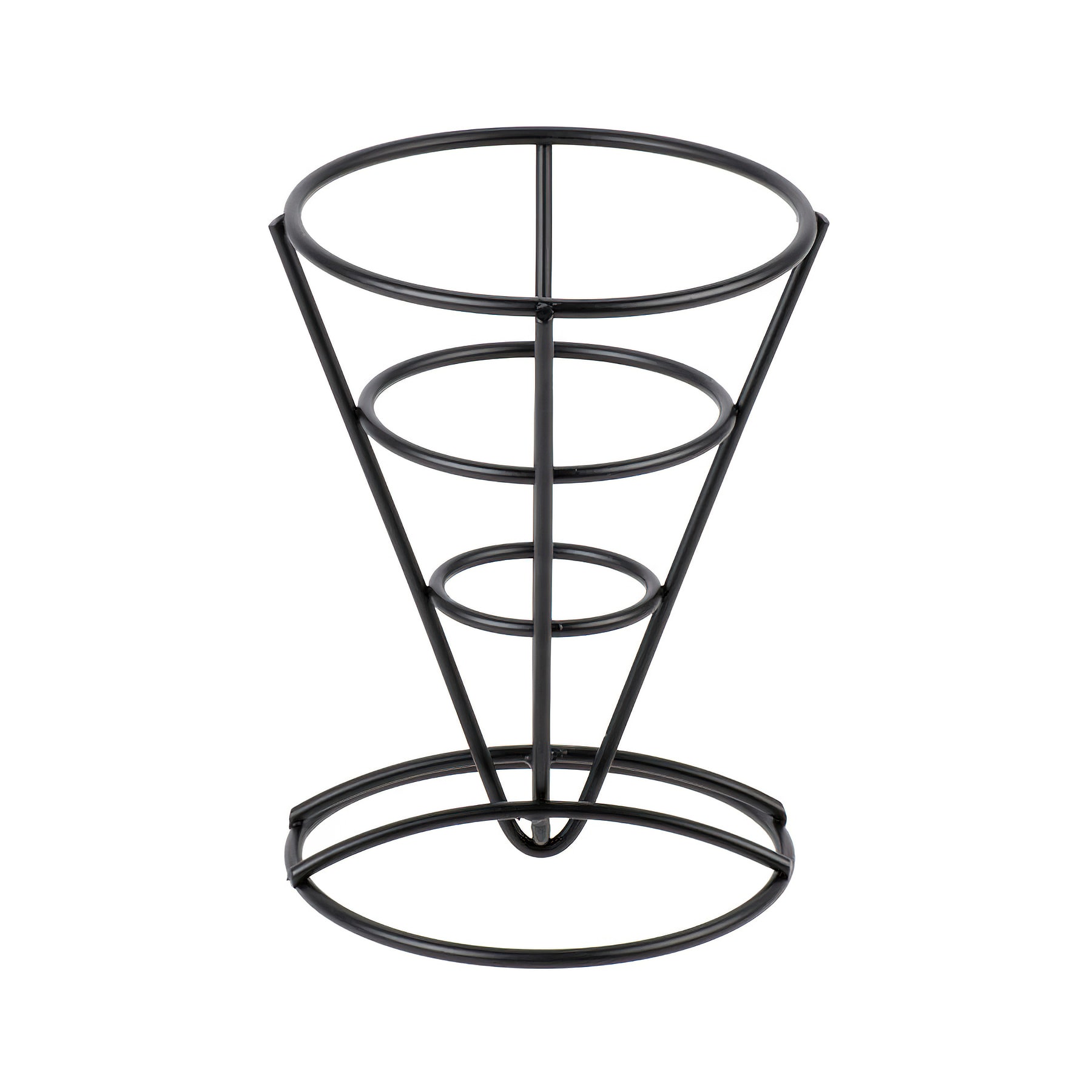 GET 5" Round Wire Fry Cone Basket - 7"H, Iron, Black (4-61640)
