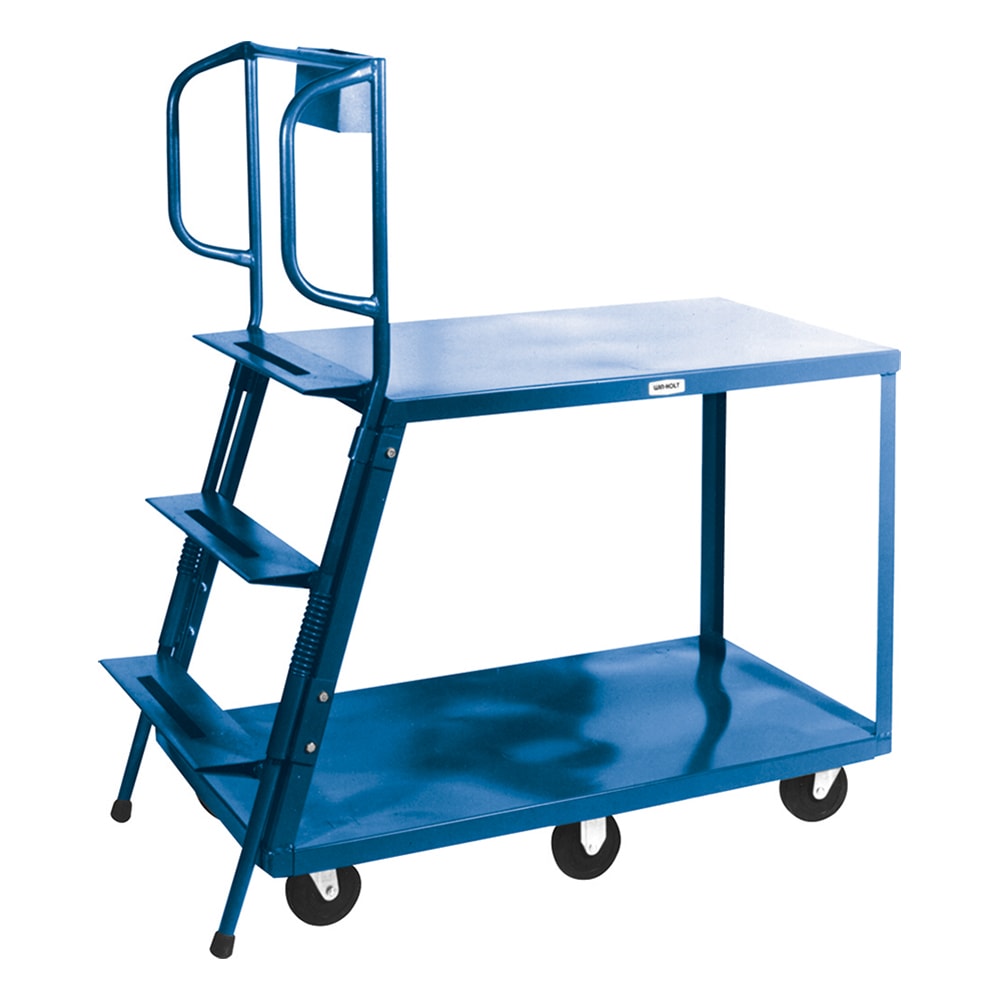 Winholt LT-2 1000 lb Ladder Truck - 50"L x 53"H, Steel, Blue