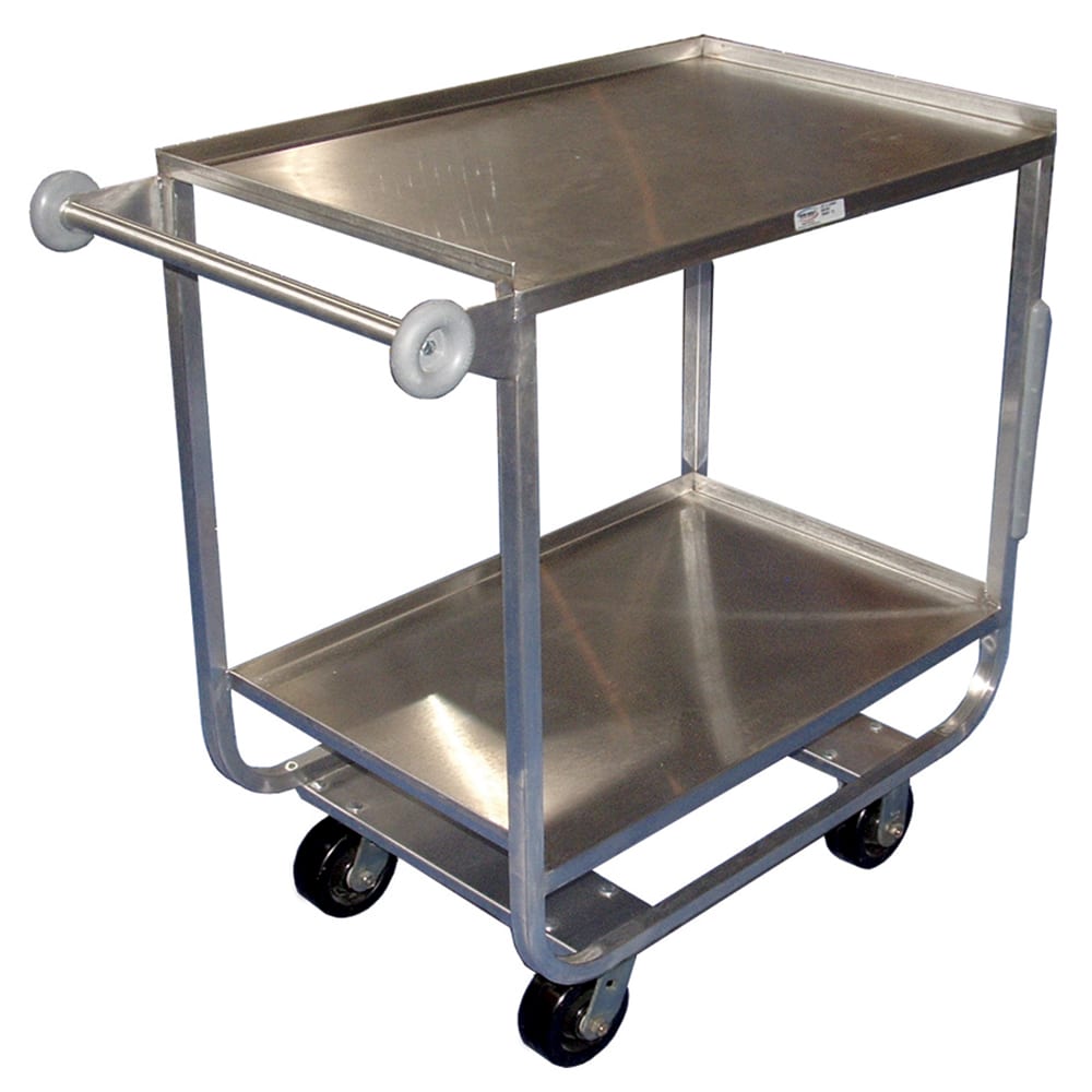 Winholt UC-2-1832SS 2 Level Aluminum Utility Cart w/ 1200 lb Capacity ...