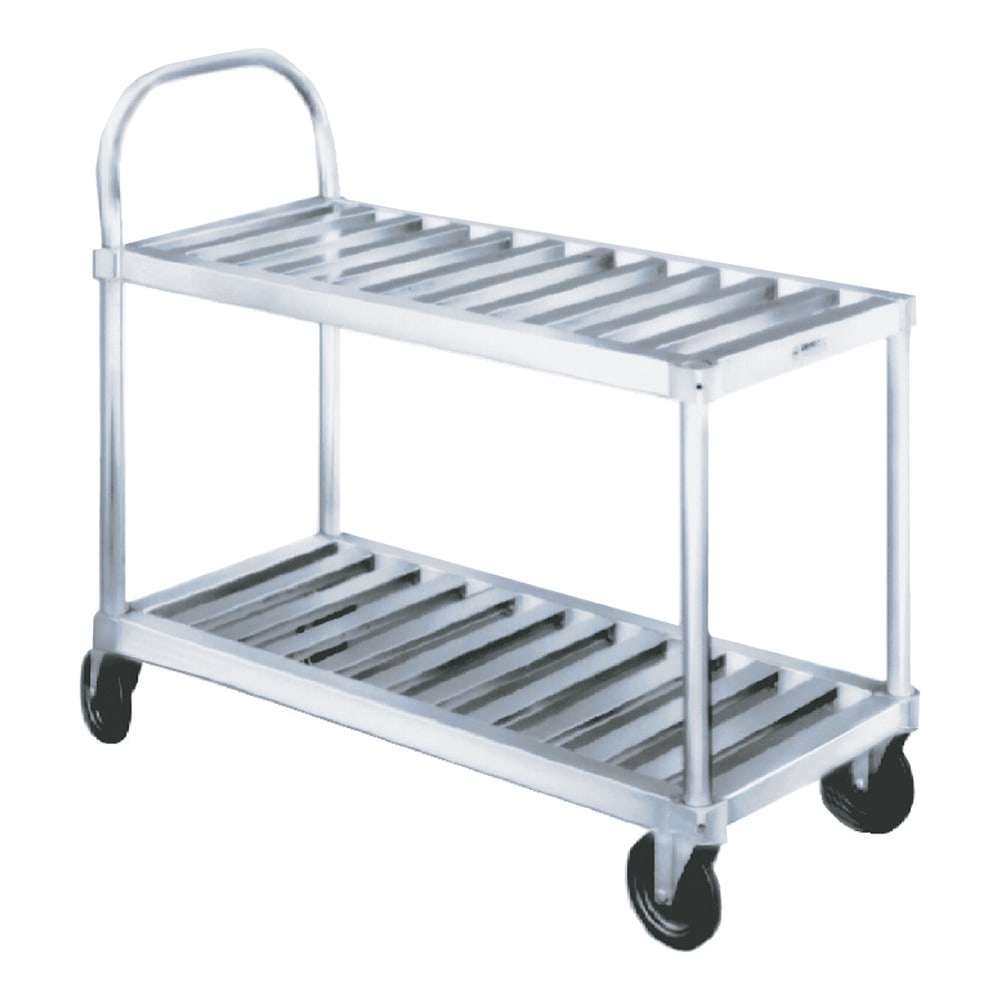 Winholt TBST-1837 2 Level Aluminum Sani Stock Cart w/ 300 lb Capacity ...