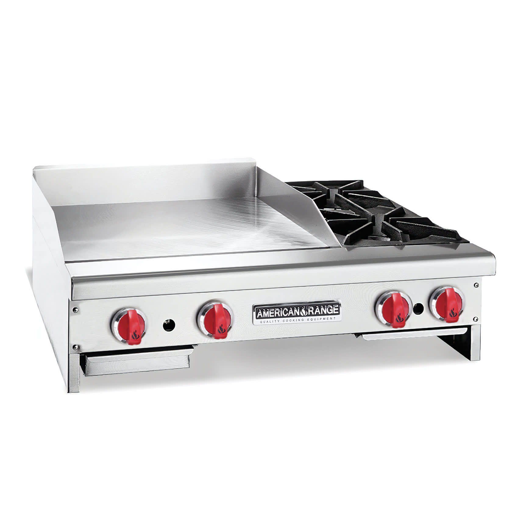 American Range AR48-36G2OB 48" Gas Griddle w/ (2) Burners & Manual ...