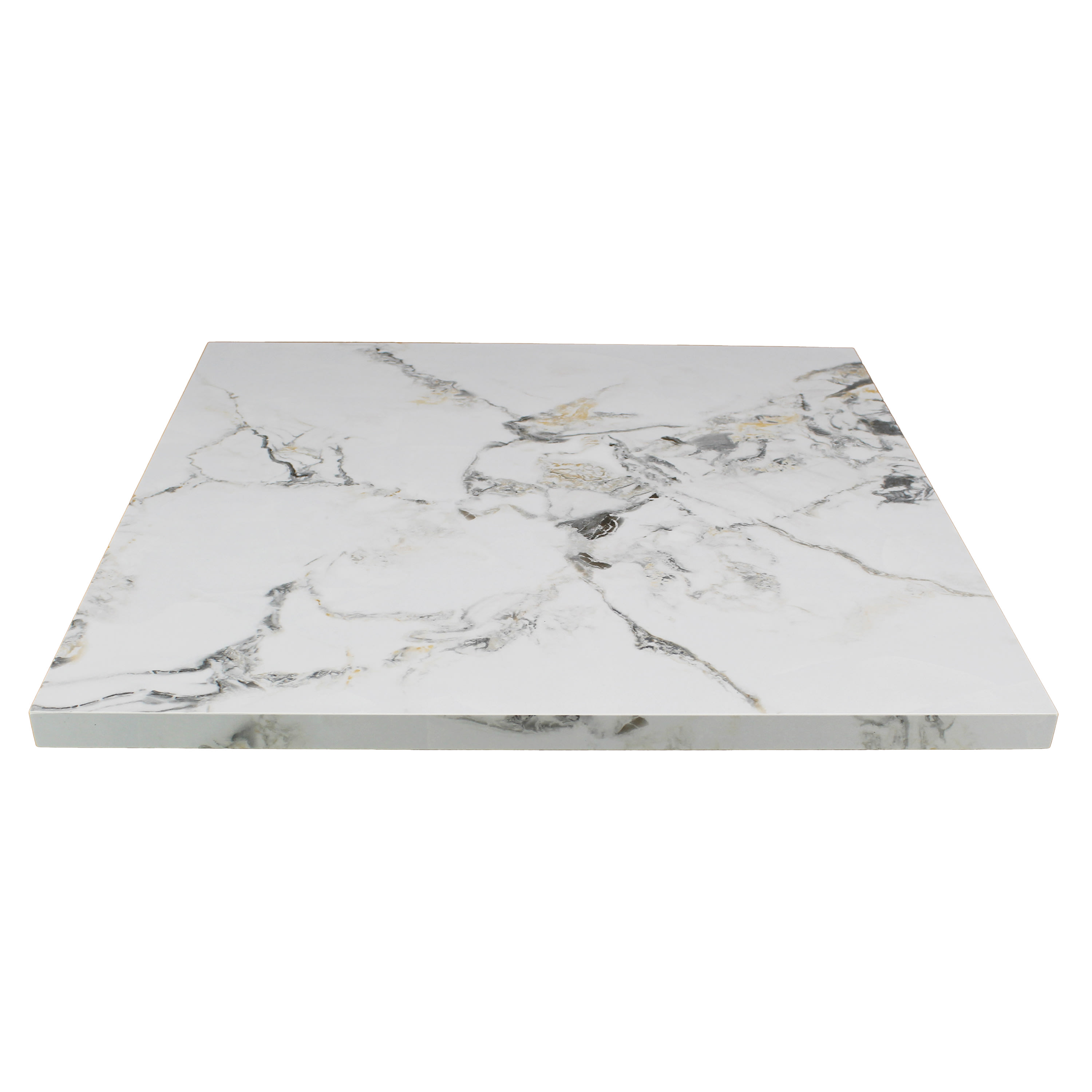 Art Marble 30" Square Sintered Stone Table Top - Indoor/Outdoor, White ...