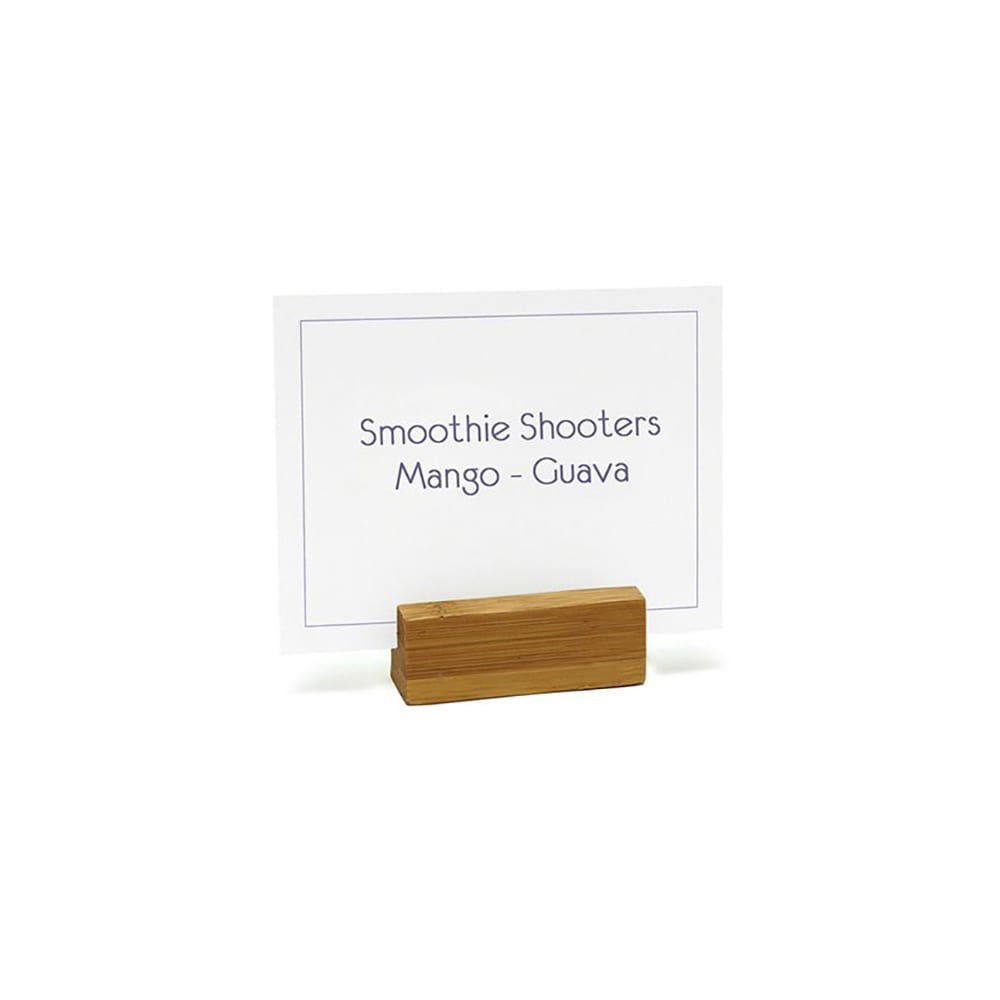 Front of the House 2 1/4" Tabletop Menu Card Holder - Bamboo (BHO029BBB23)