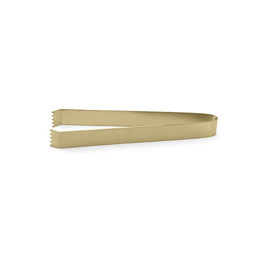 Front of the House 7" Stainless Ice Tongs, Matte Brass (BUT021GOS23)