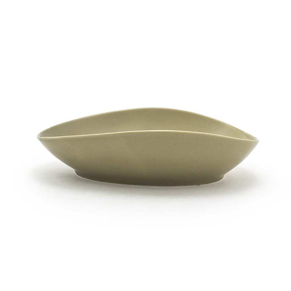 Front of the House 40 oz Oval Tides™ Bowl - Porcelain, Sea Grass ...