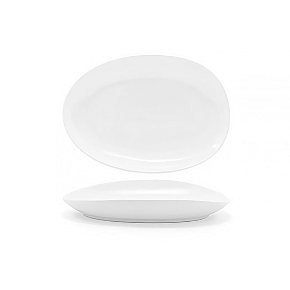 Front of the House Oval Tides™ Plate - 10" x 7", Porcelain, White ...