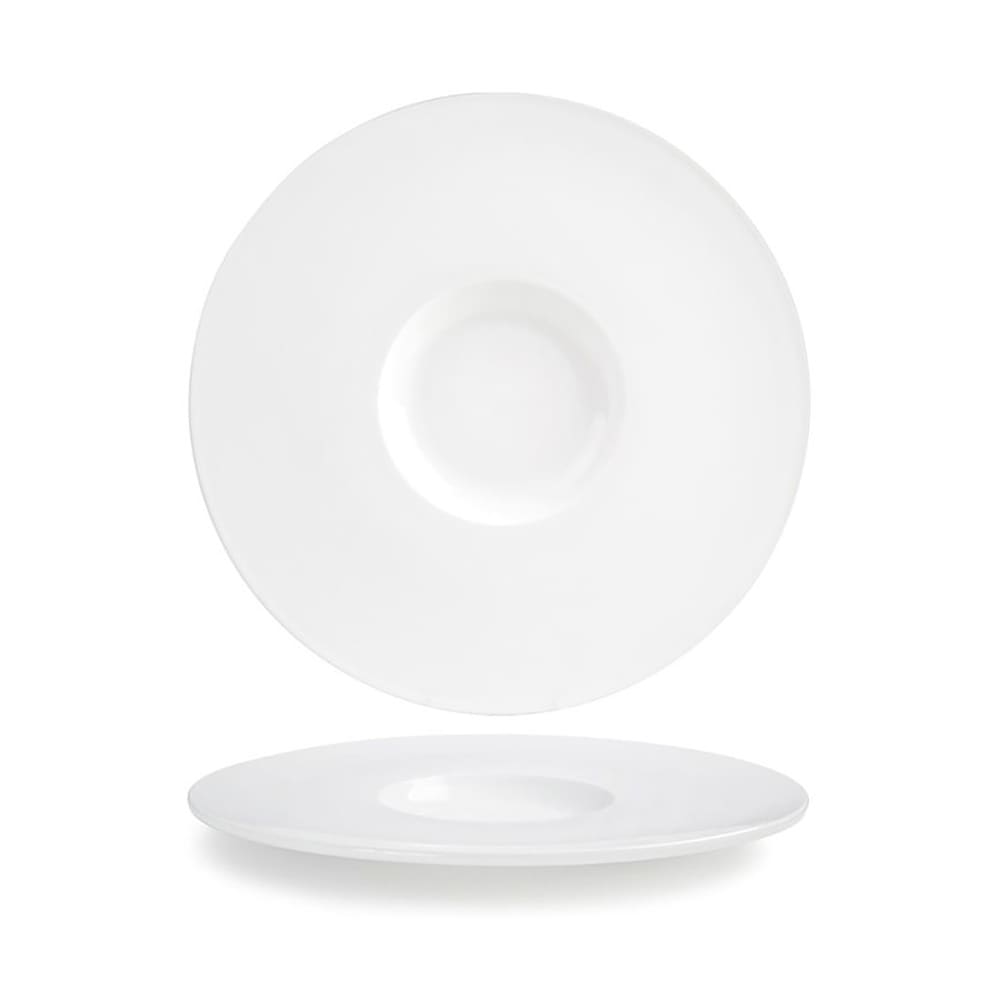 Front of the House 12 1/2" Round Monaco Plate - Porcelain, White ...