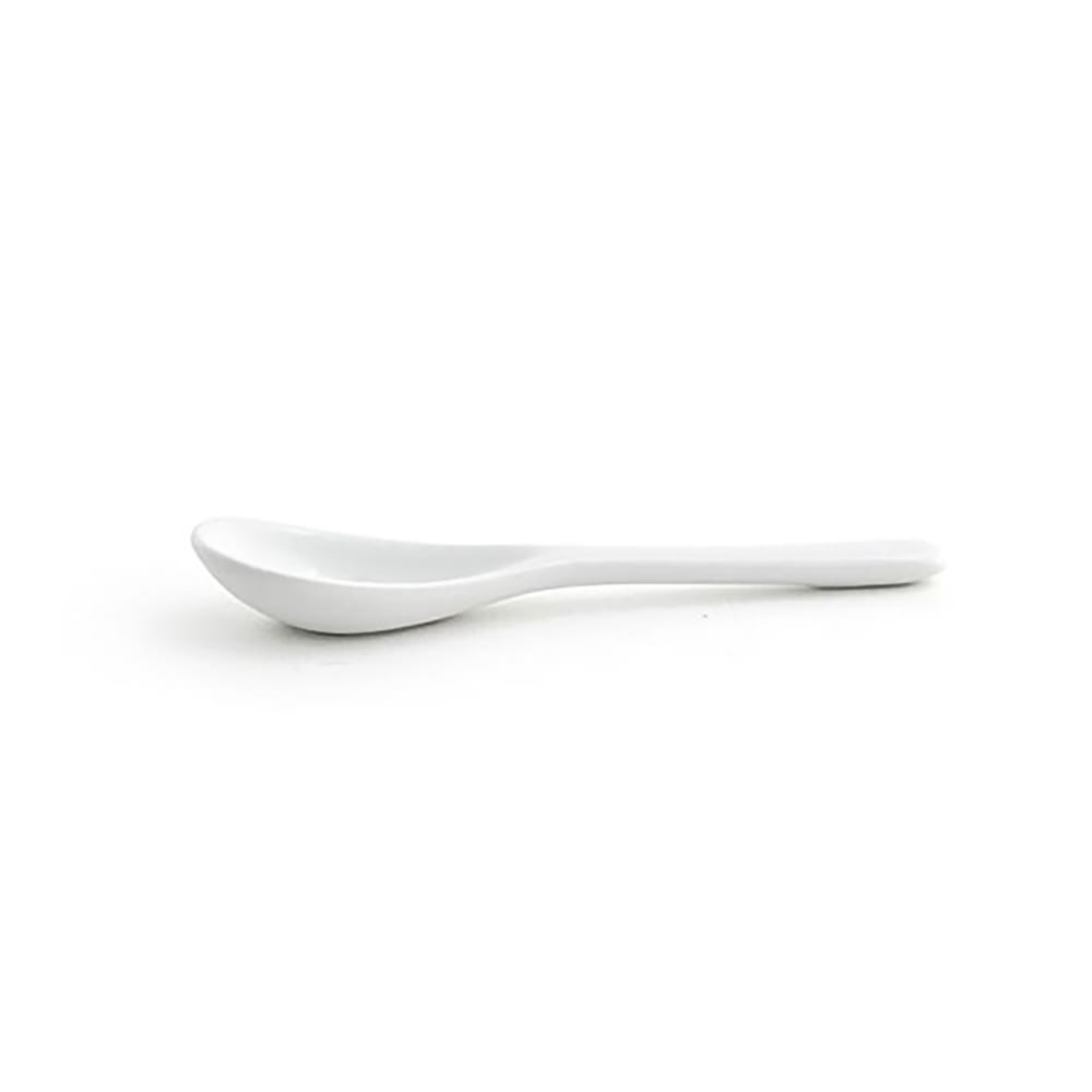 Front of the House 4" Condiment Spoon - Porcelain, White (FSP006WHP24)